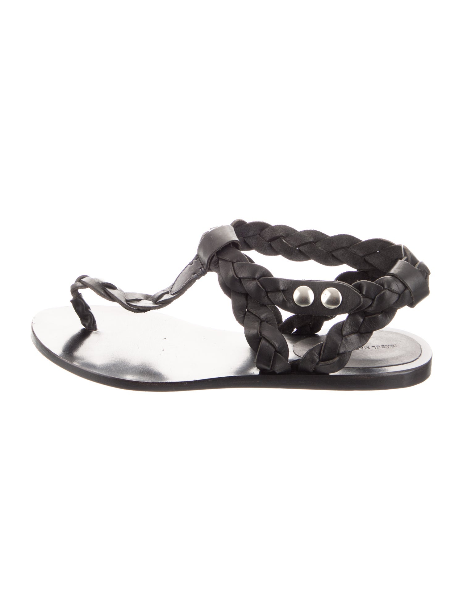 Isabel Marant Leather T-Strap Sandals - Black Sandals, Shoes ...