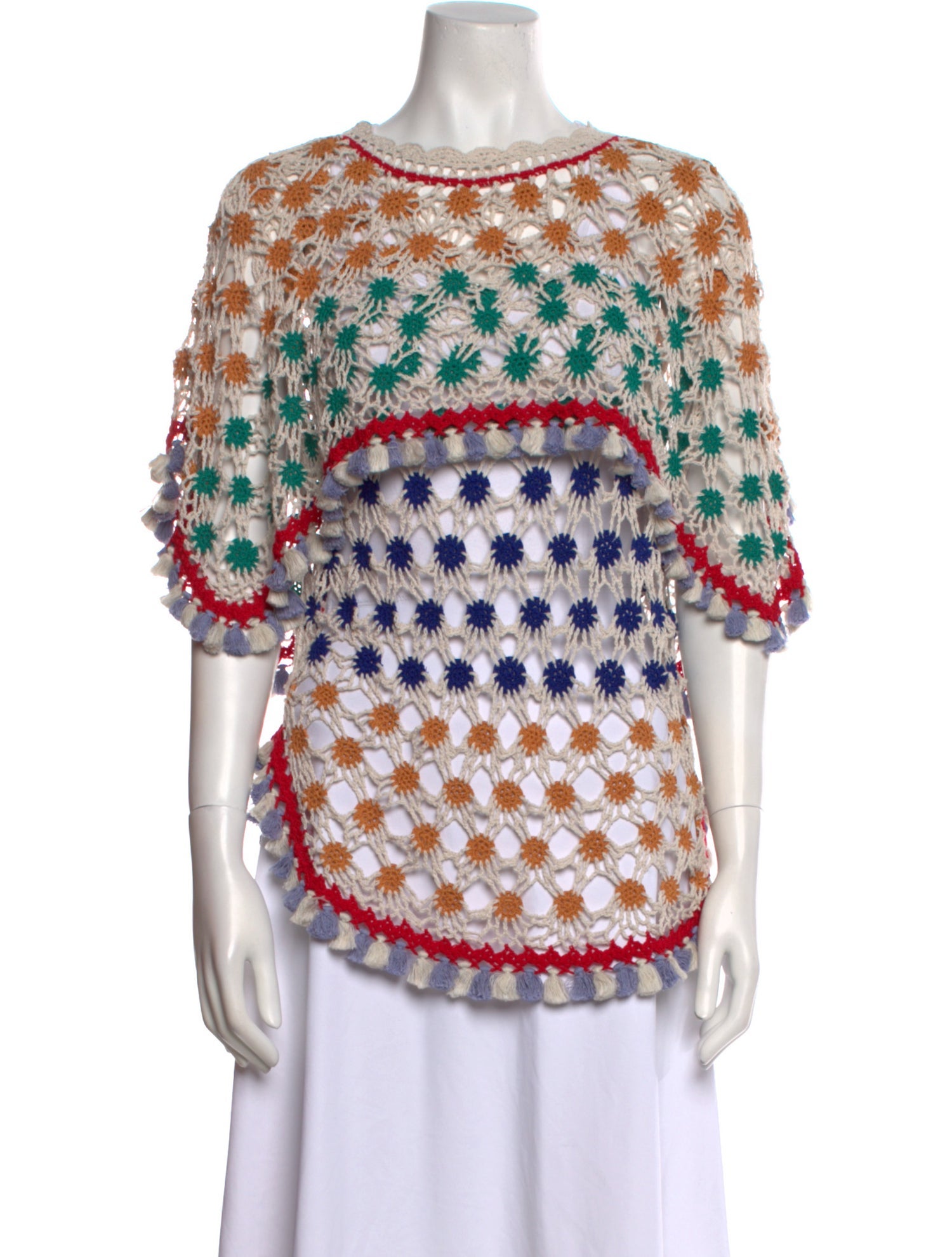 Isabel Marant Crochet Patterned Sweater - Neutrals Knitwear, Clothing ...