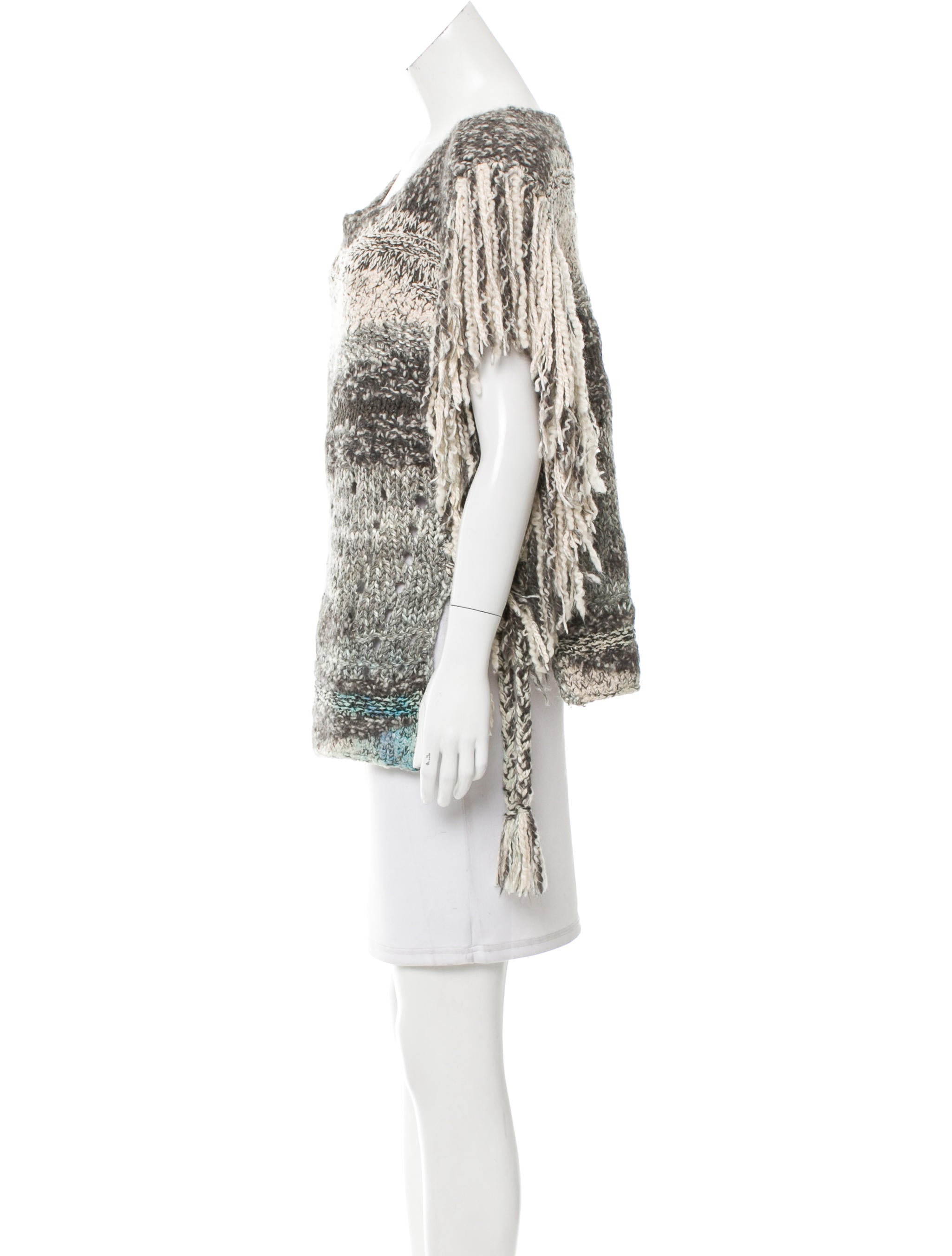 Isabel Marant Fringe Mélange Poncho - Coats, Clothing - ISA42762 | The ...