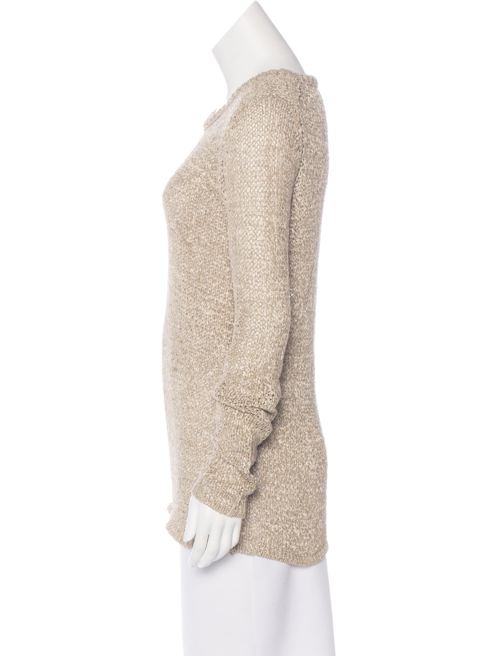 Isabel Marant Silk-Blend Knit Sweater - Brown Knitwear, Clothing ...