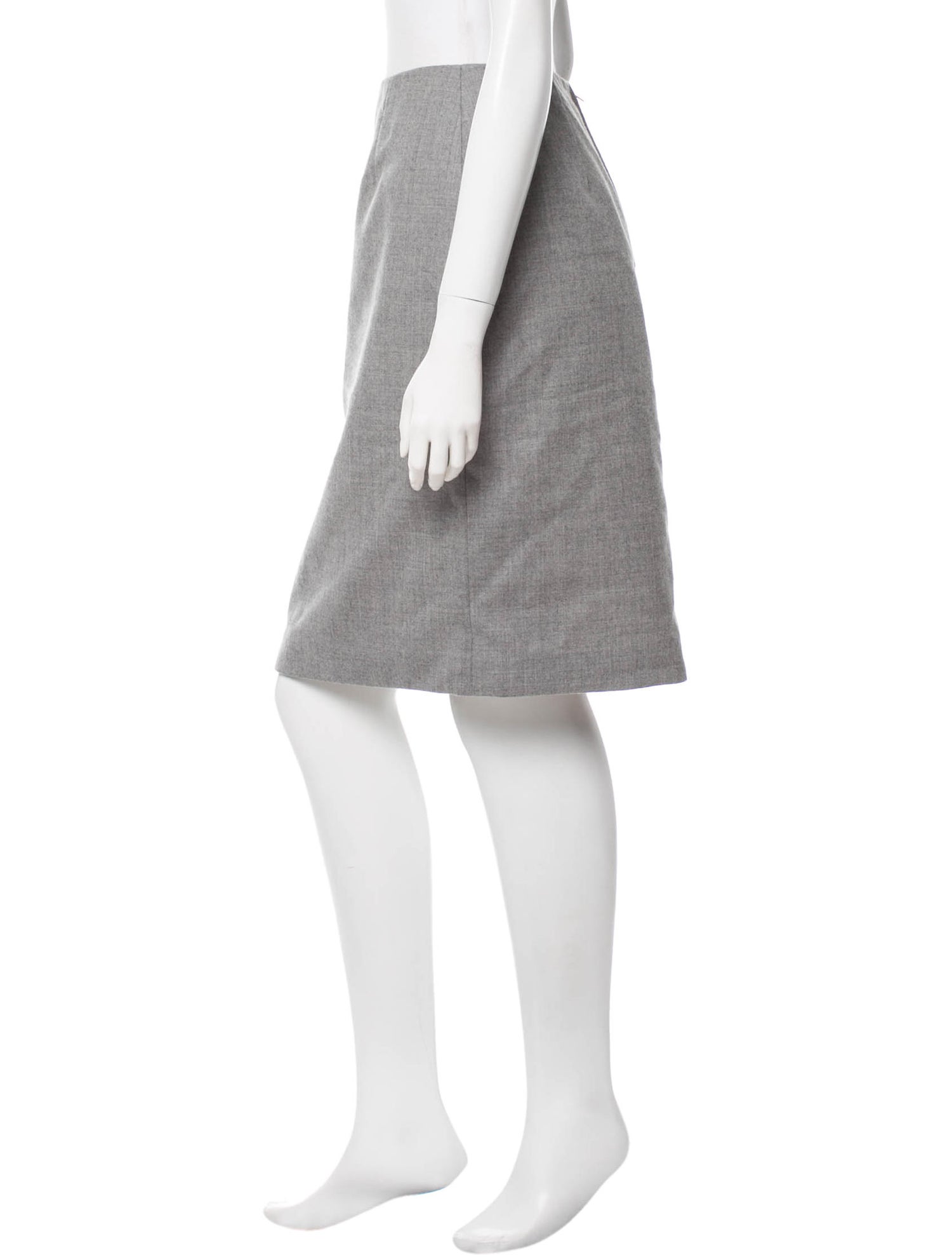 Isaac Mizrahi Knee-Length Pencil Skirt - Grey Skirts, Clothing ...