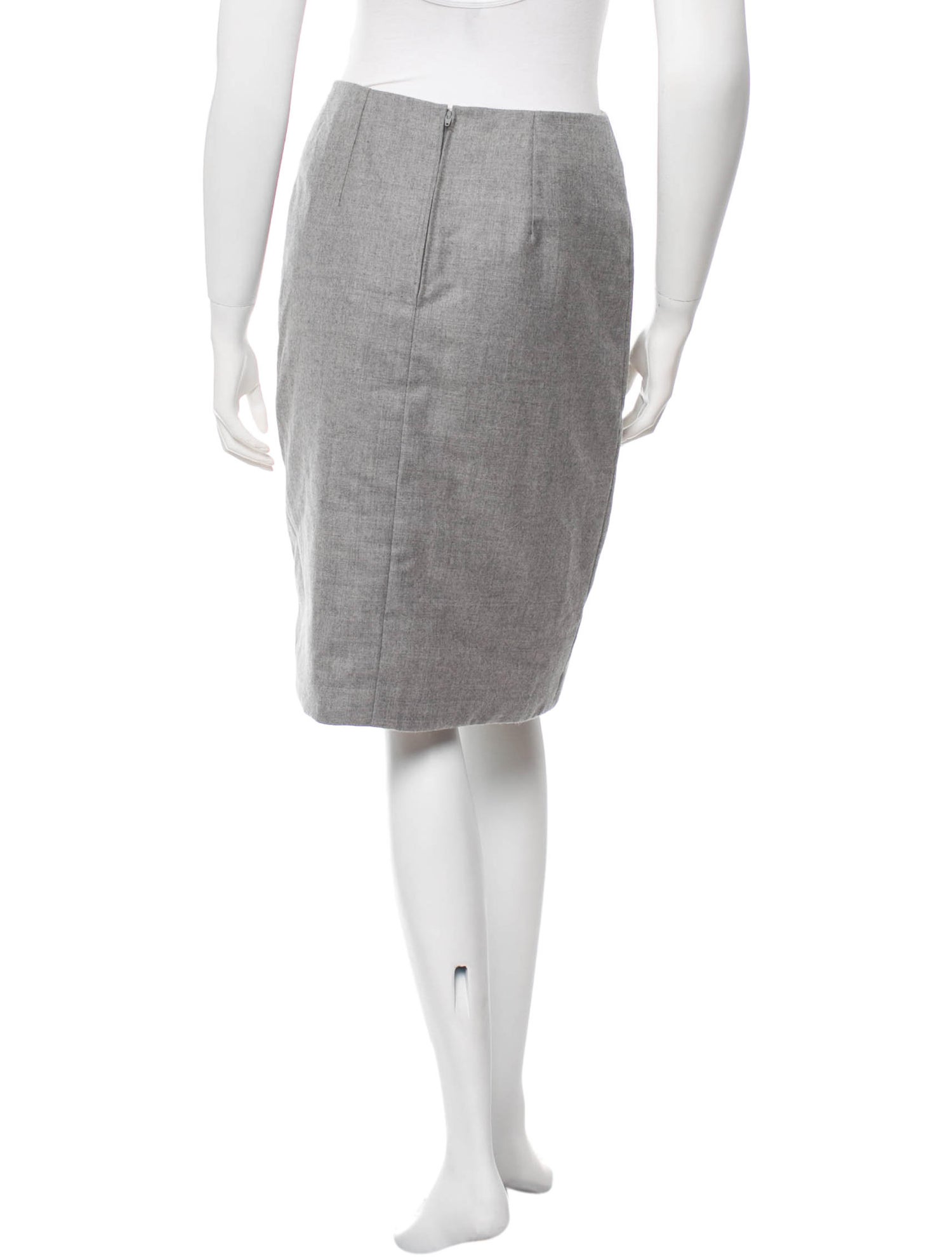 Isaac Mizrahi Knee-Length Pencil Skirt - Grey Skirts, Clothing ...