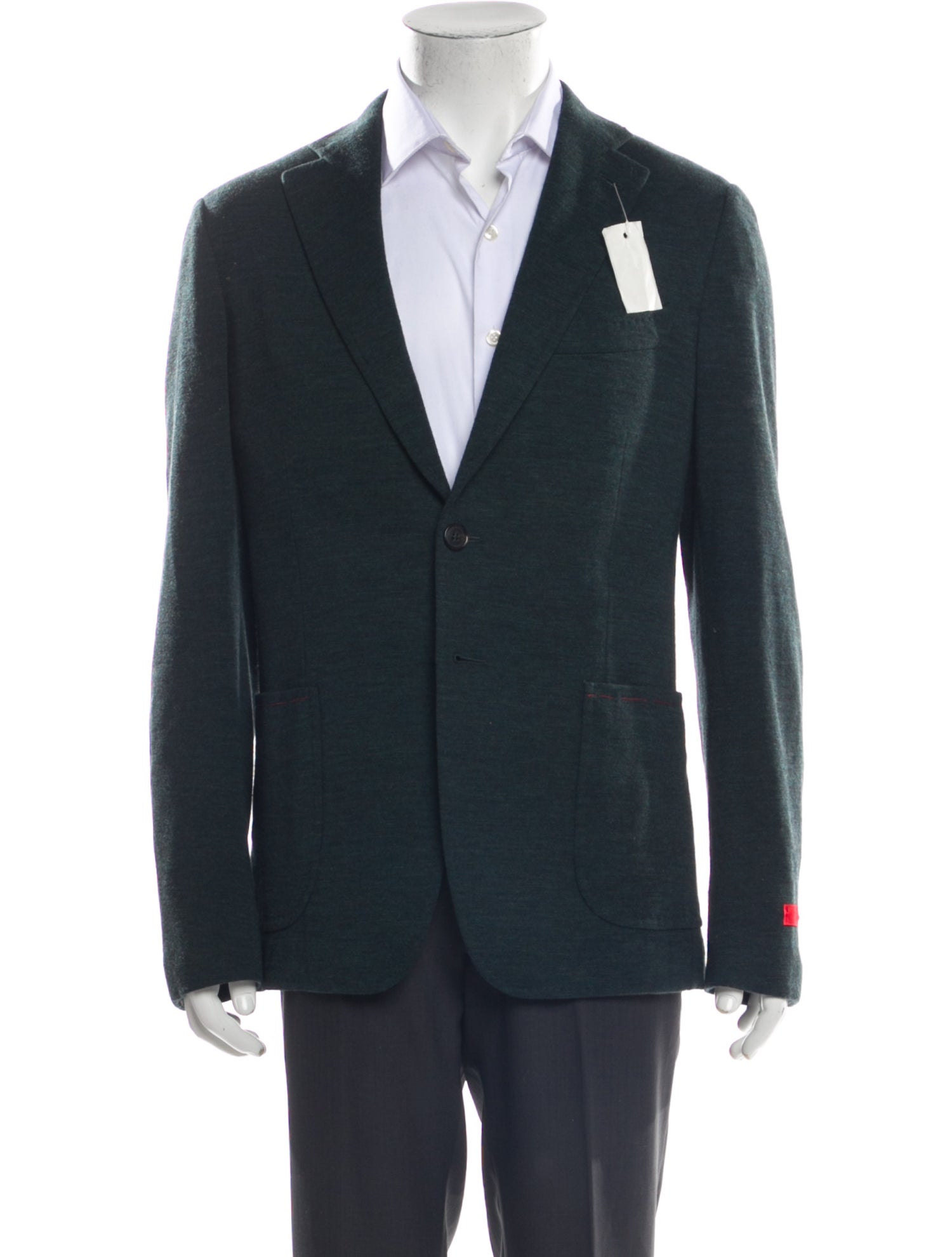 Isaia Wool Sport Coat w/ Tags - Green Suiting, Clothing - ISI38755 ...