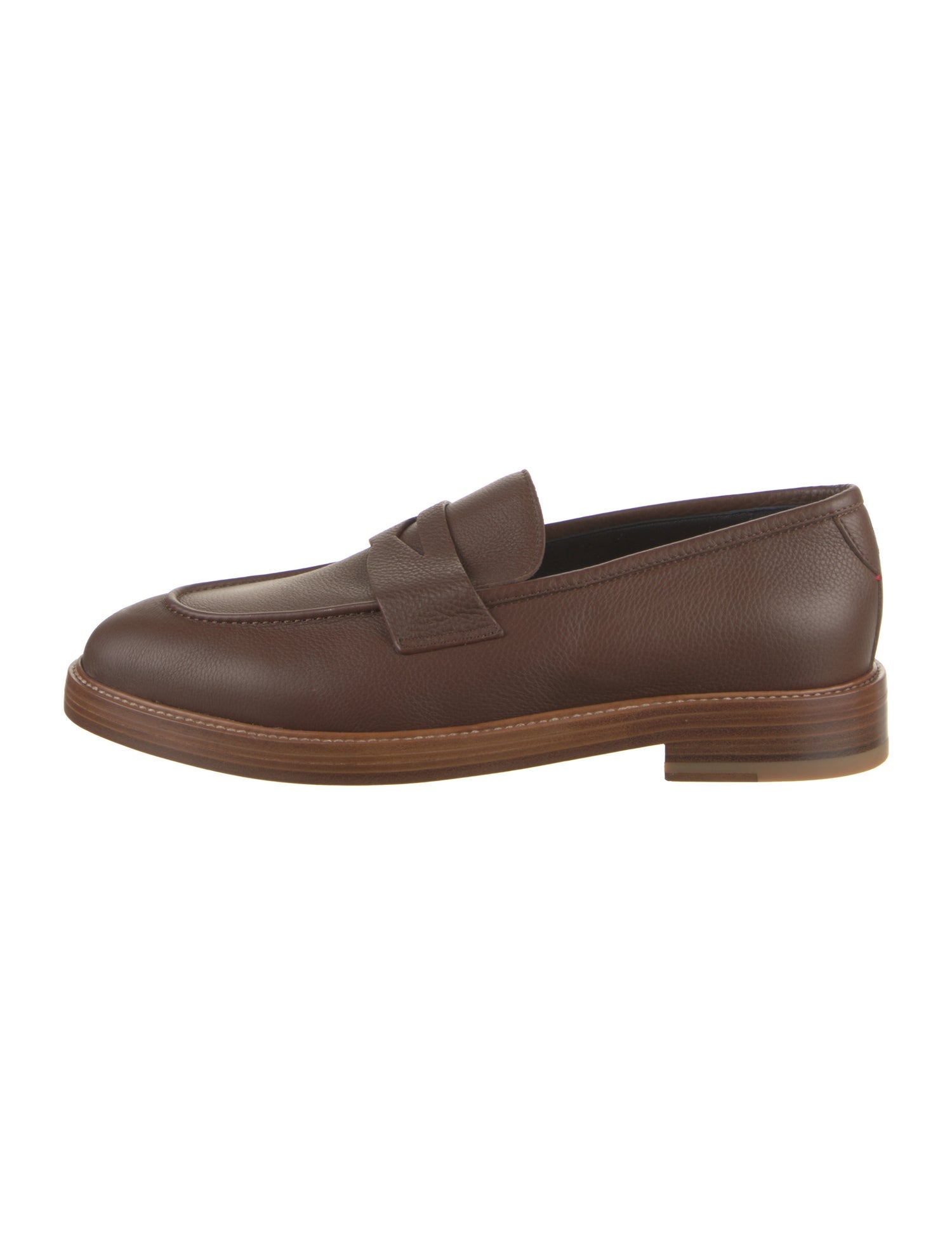Isaia Leather Dress Loafers - Brown Loafers, Shoes - ISI38859 | The ...
