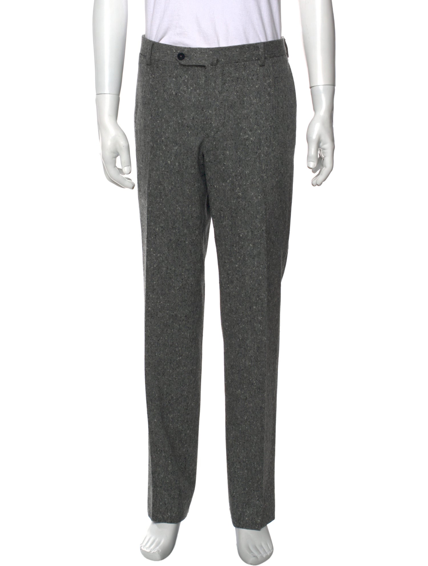 Isaia Wool Dress Pants - Grey, 10" Rise Pants, Clothing - ISI42089 | The RealReal