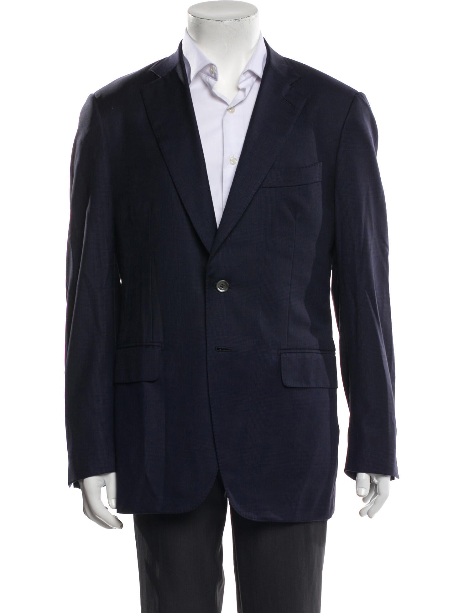 Isaia Wool Blazer - Blue Suiting, Clothing - ISI42501 | The RealReal