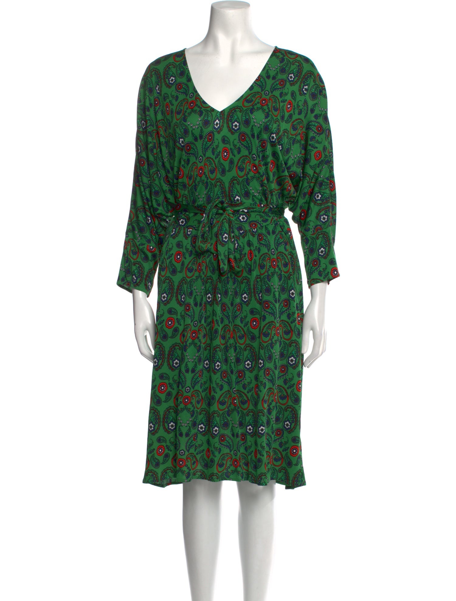 Issa Printed Midi Length Dress - Green Dresses, Clothing - ISL29084 ...