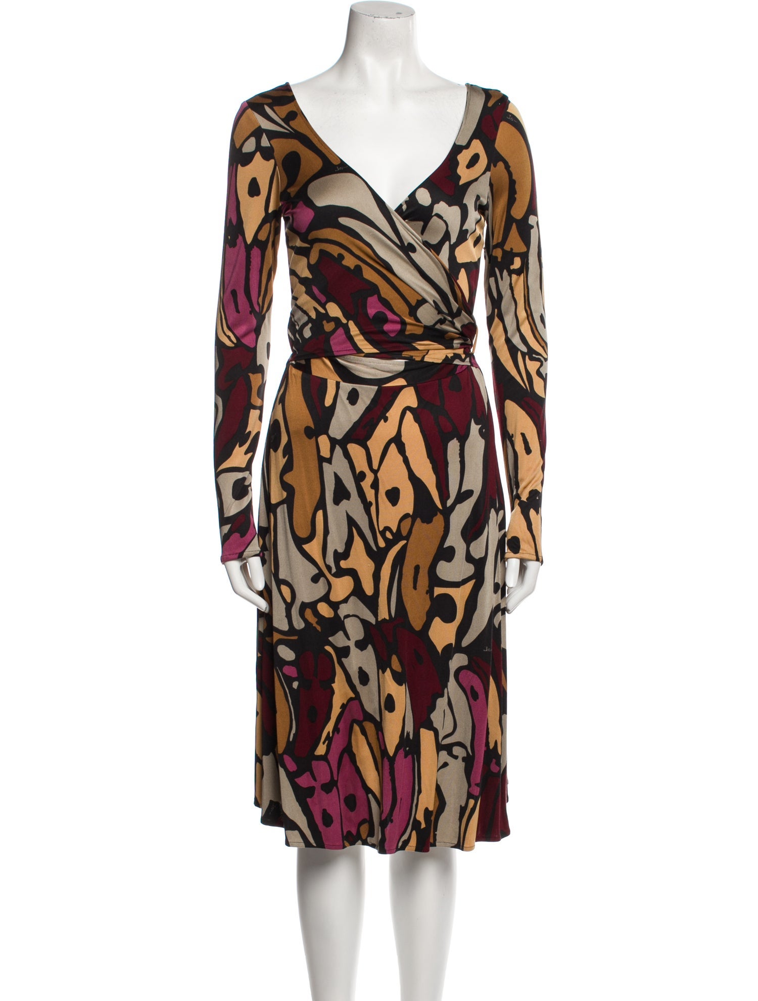 Issa Silk Knee-Length Dress - Burgundy Dresses, Clothing - ISL29428 ...