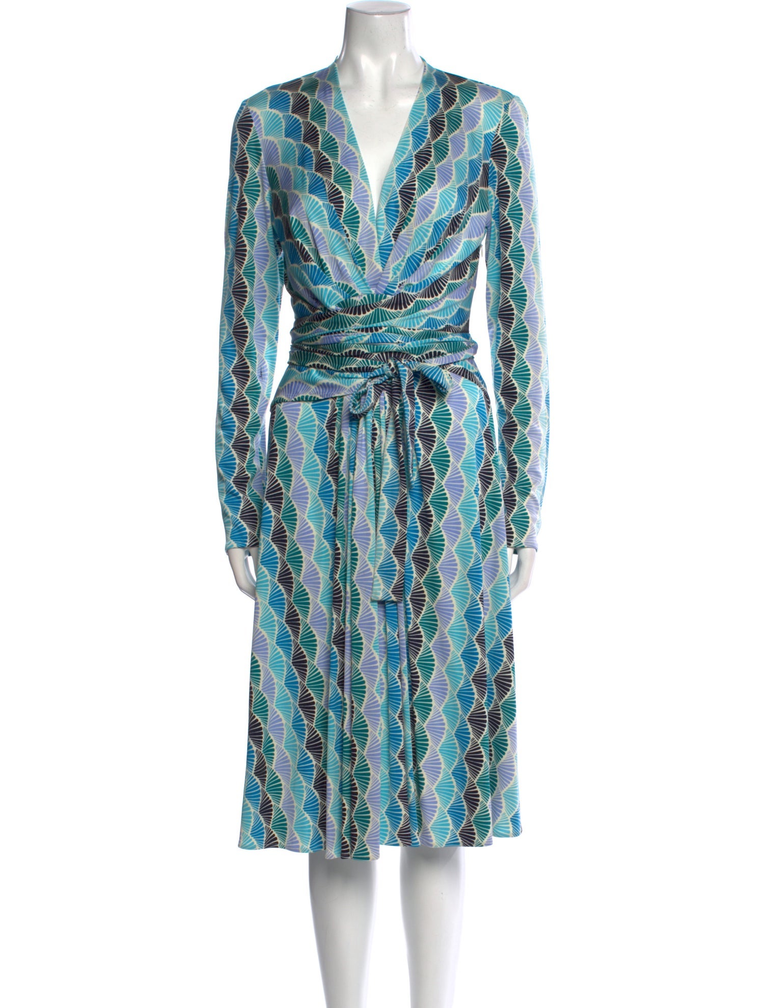 Issa Silk Midi Length Dress - Blue Dresses, Clothing - ISL29563 | The ...