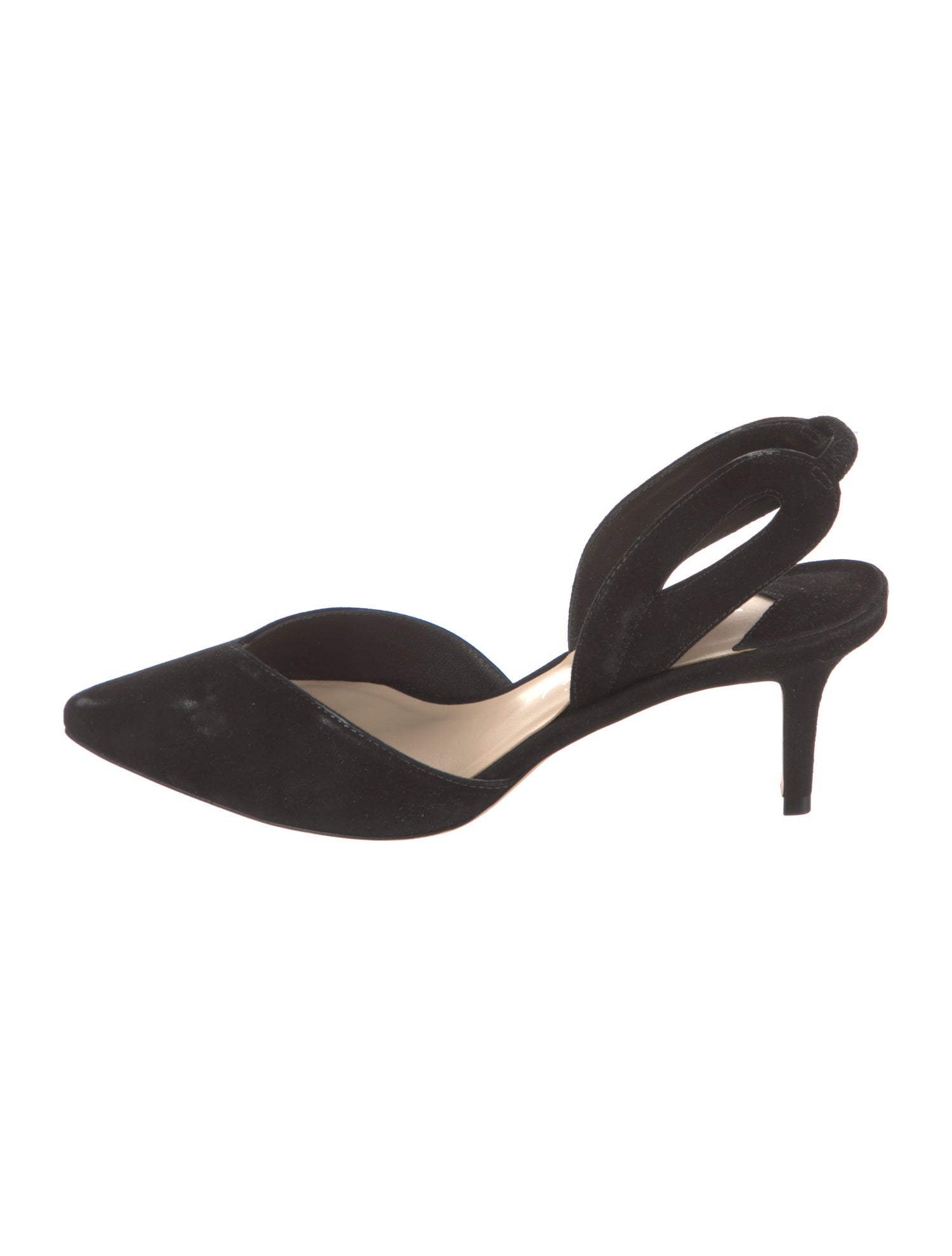 Isa Tapia Suede Slingback Pumps - Black Pumps, Shoes - ITP22887 | The ...