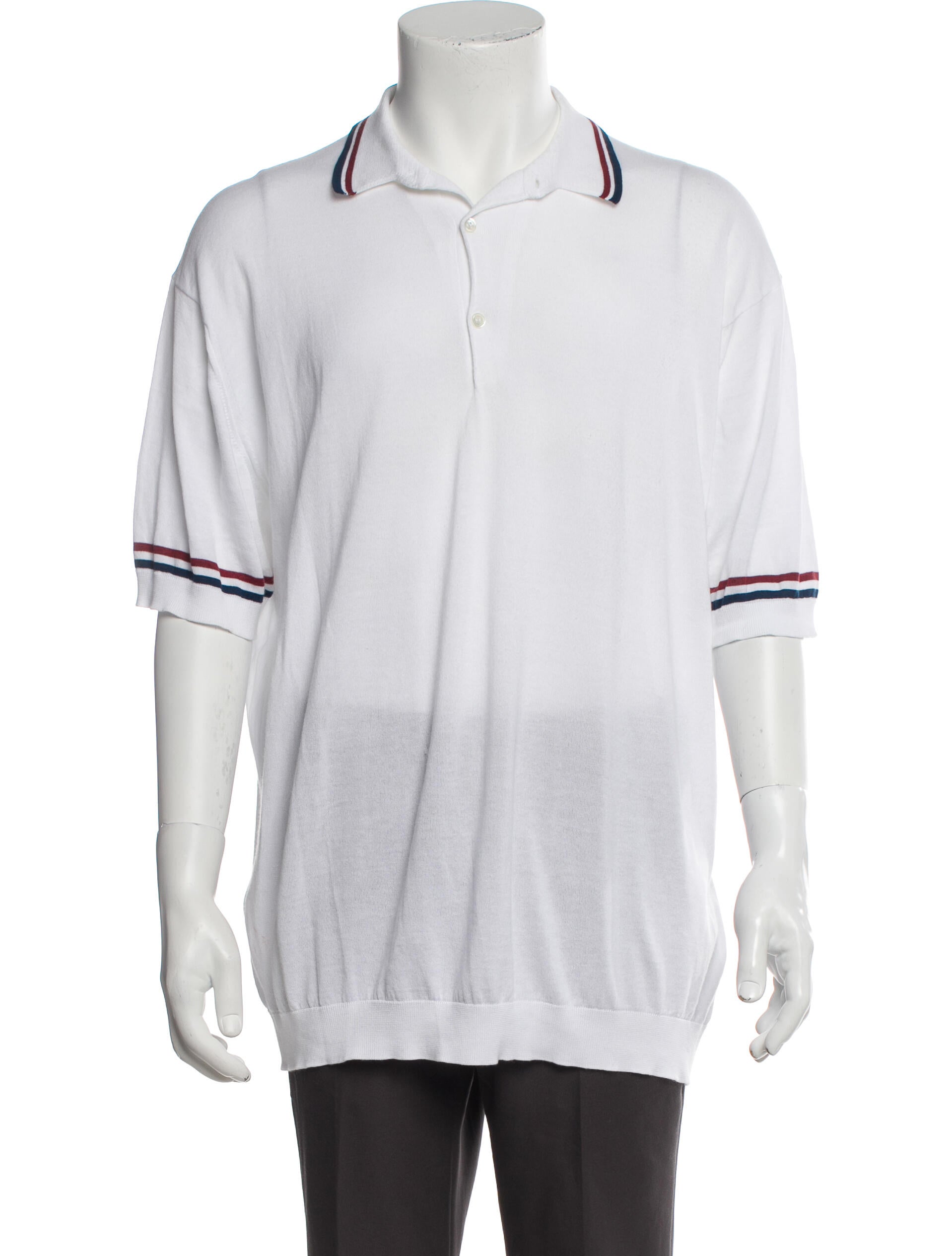 Lanvin Mesh Layered Polo Shirt - Grey Polos, Clothing - LAN61084 | The ...