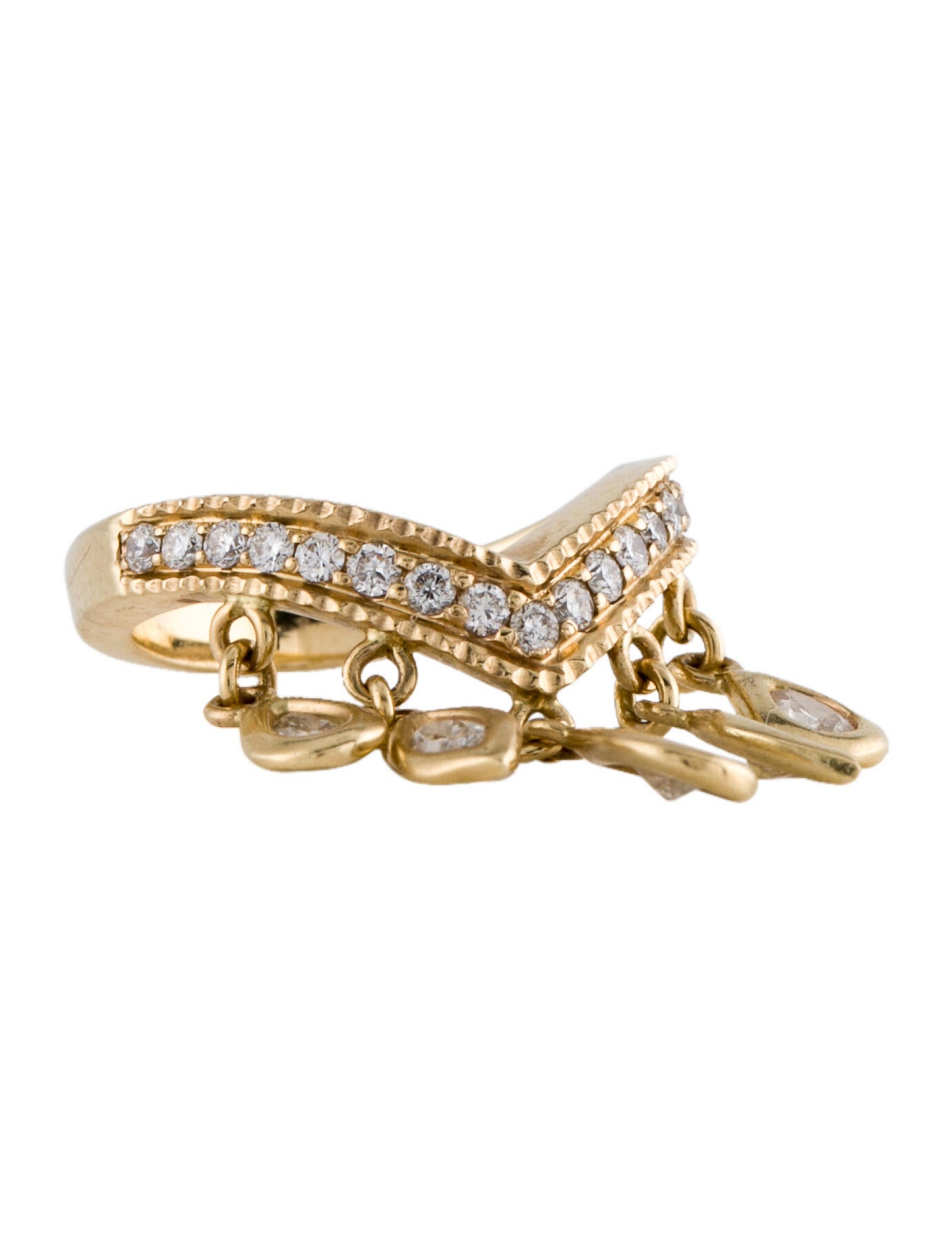 Jacquie Aiche 14K Diamond Teardrop Shaker Ring - Cocktail Ring, Rings ...