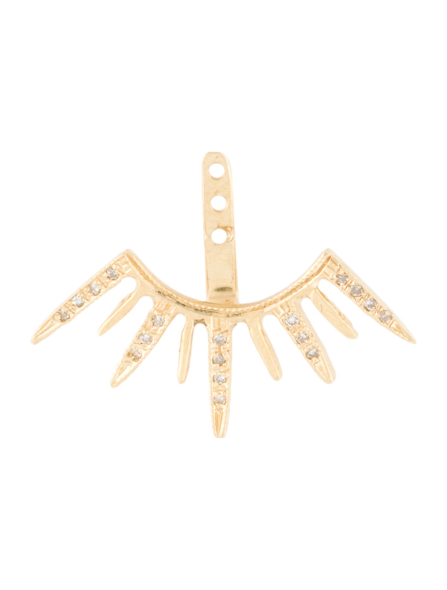 Earrings 14K Diamond Earring Enhancers - 14K Yellow Gold Earring ...