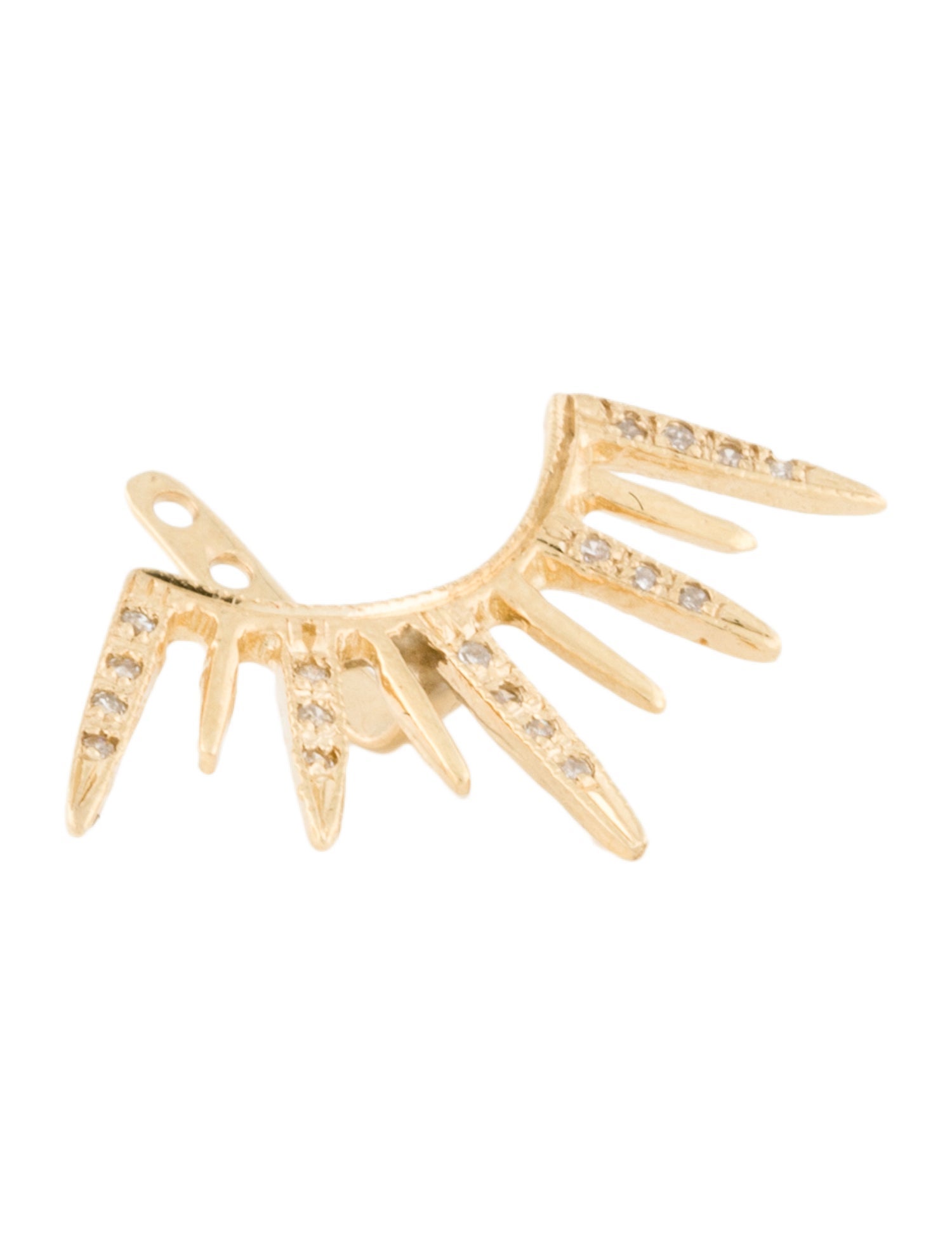 Earrings 14K Diamond Earring Enhancers - 14K Yellow Gold Earring ...