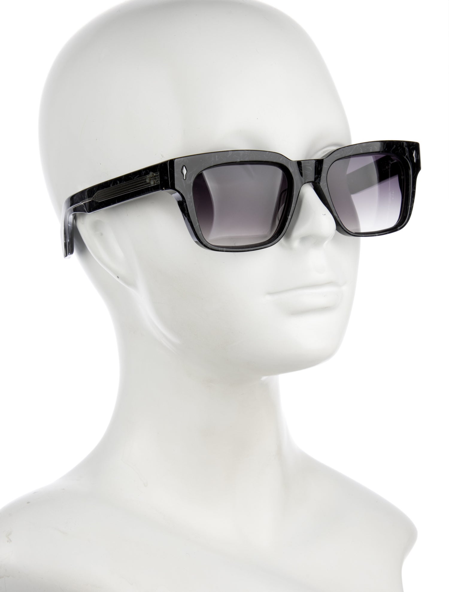 Jacques Marie Mage Molino Square Sunglasses - Black Sunglasses ...