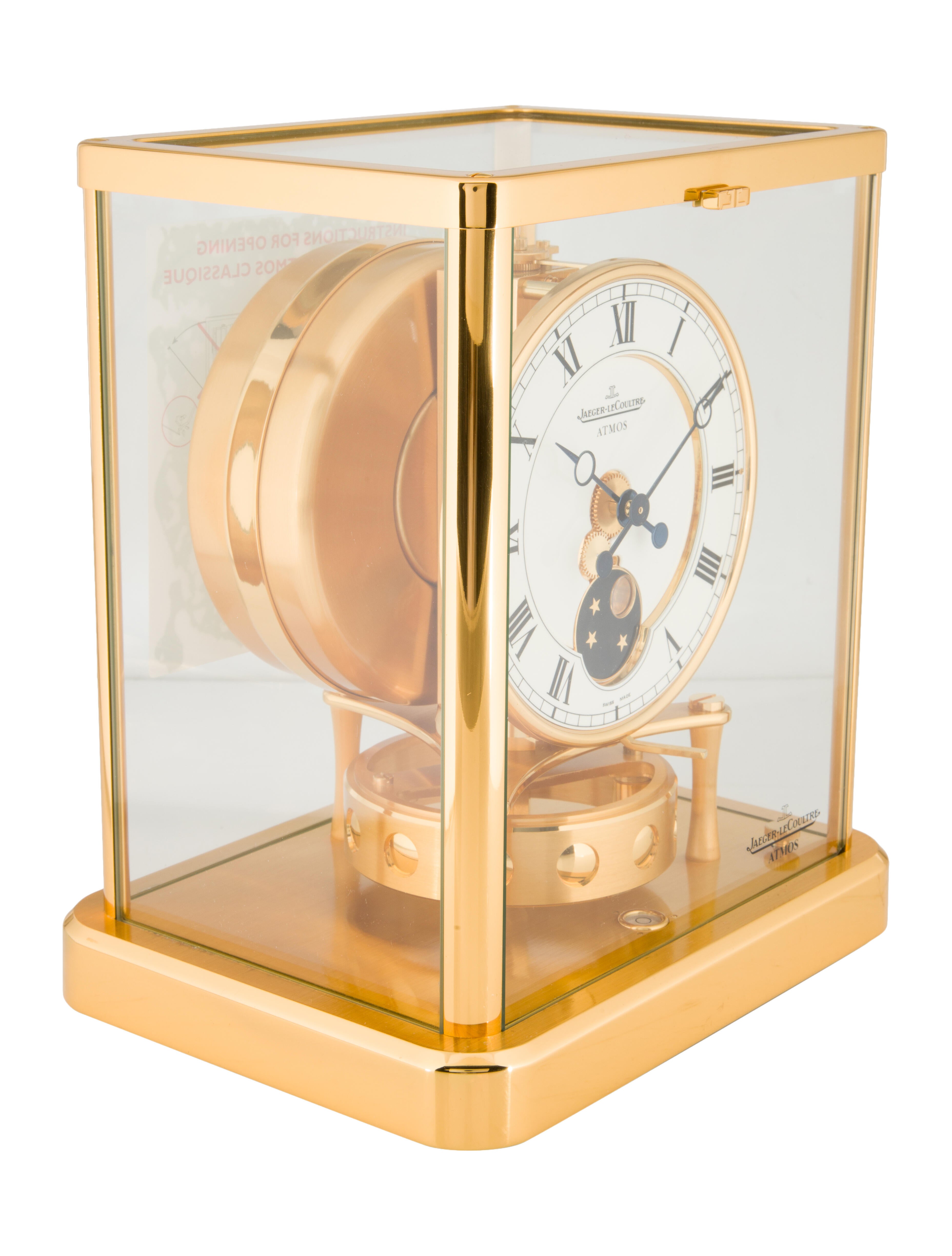 Jaeger-LeCoultre Vintage Atmos Moonphase Clock - Gold Decorative ...