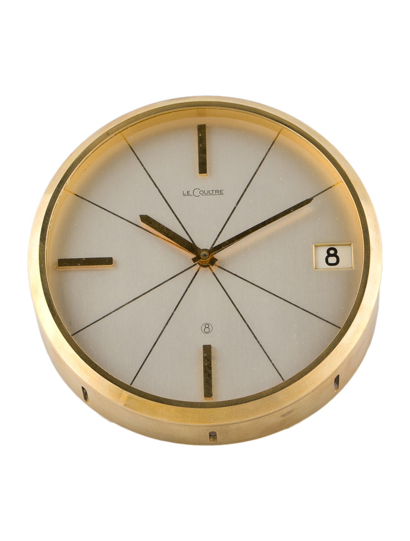 Jaeger-LeCoultre French Desk Clock - Gold Decorative Accents, Decor ...