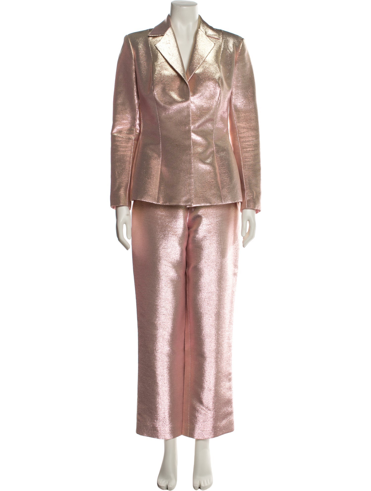 James Purcell Silk Pant Set - Pink, 11" Rise Suits and Sets, Clothing ...