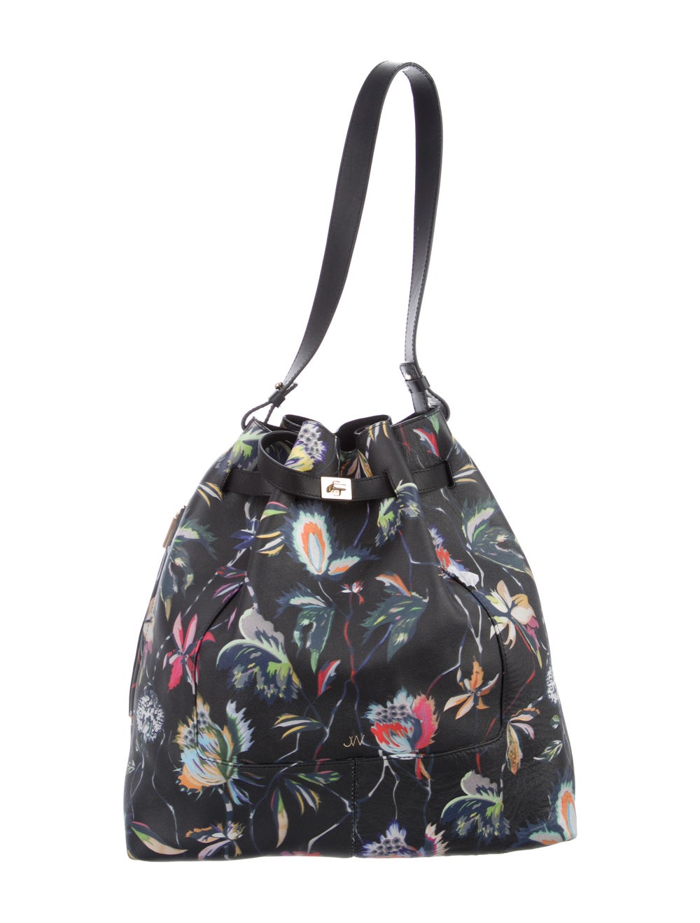 Jason Wu Floral Bucket Bag - Black Bucket Bags, Handbags - JAS32904 ...
