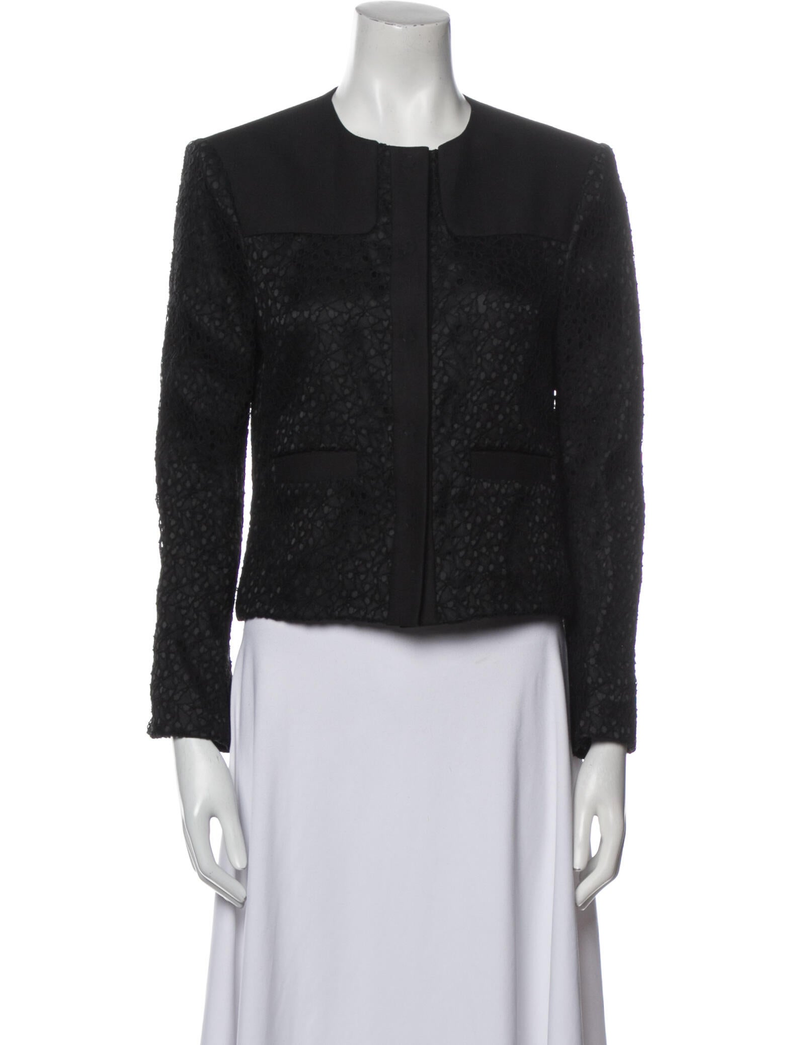 Jason Wu Leather Collarless Jacket\ - Black Jackets, Clothing ...