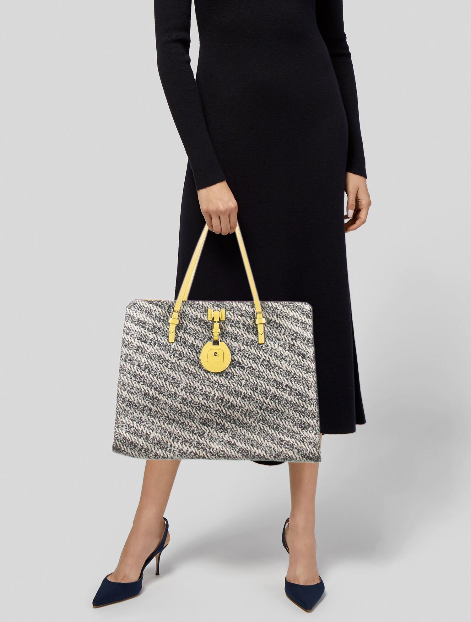 Jason Wu Leather-Trimmed Tweed Tote - Black Totes, Handbags - JAS39730 ...