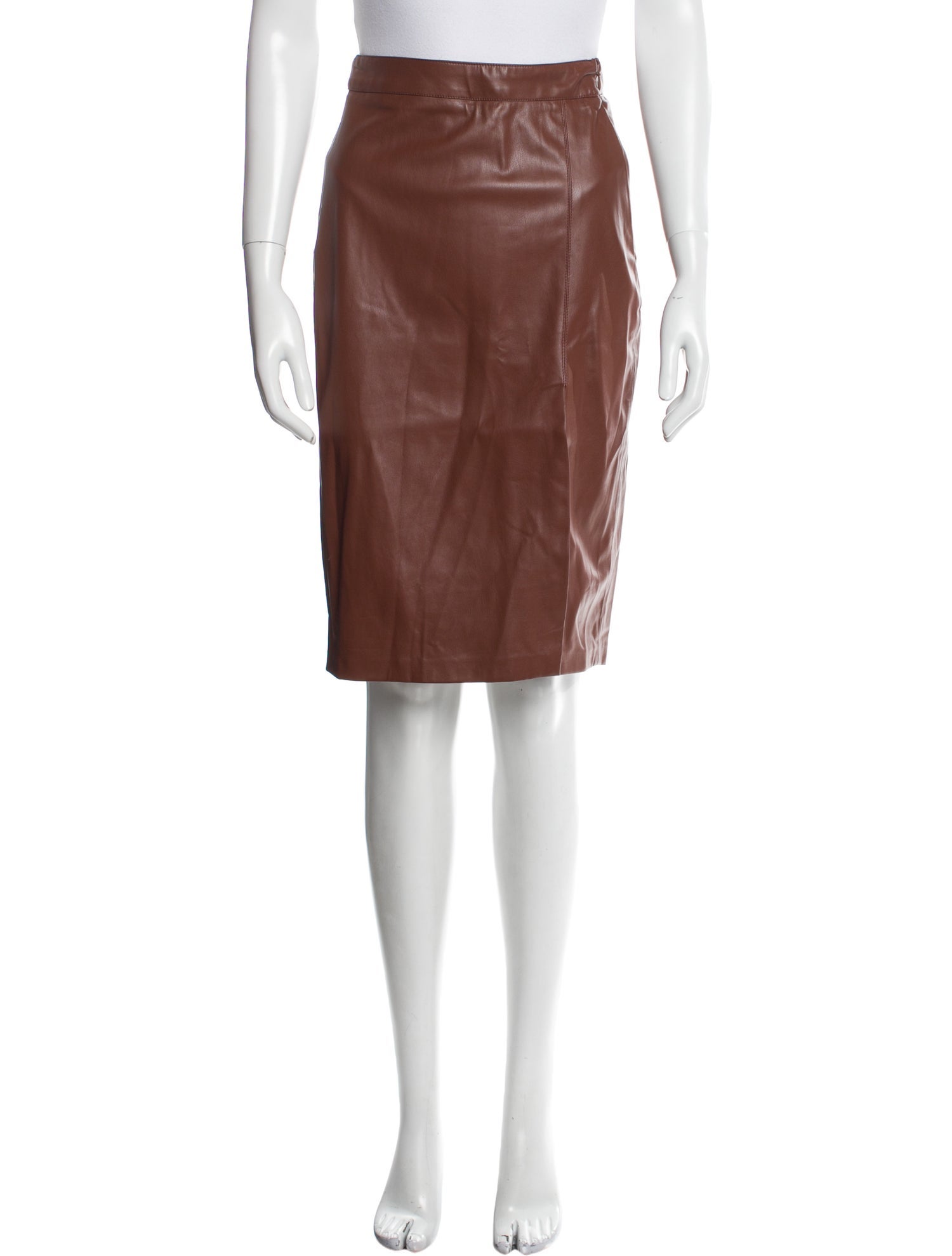 BA&SH Lamb Leather Knee-Length Skirt - Green Skirts, Clothing ...