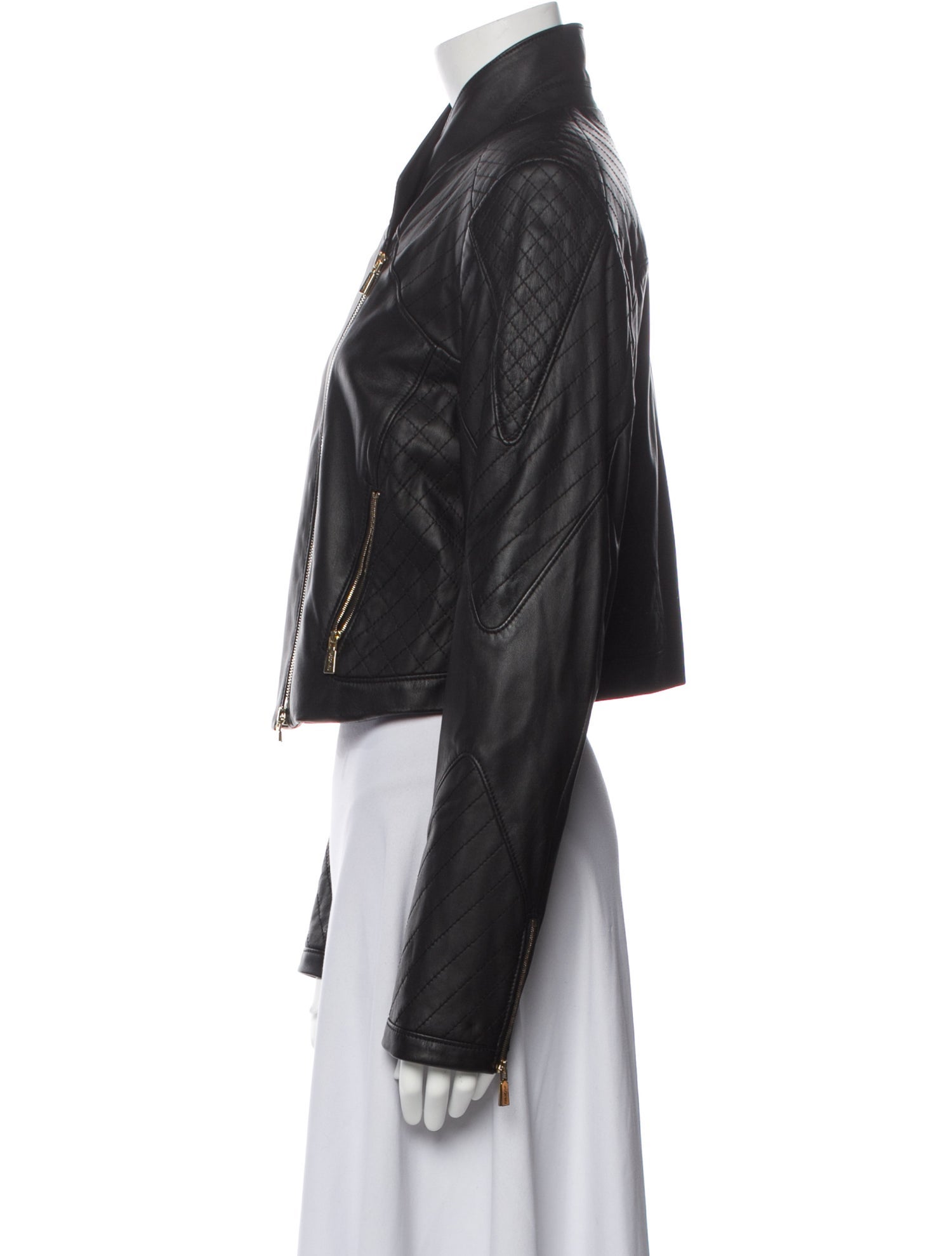 Jason Wu Lambskin Biker Jacket - Black Jackets, Clothing - JAS44007 ...