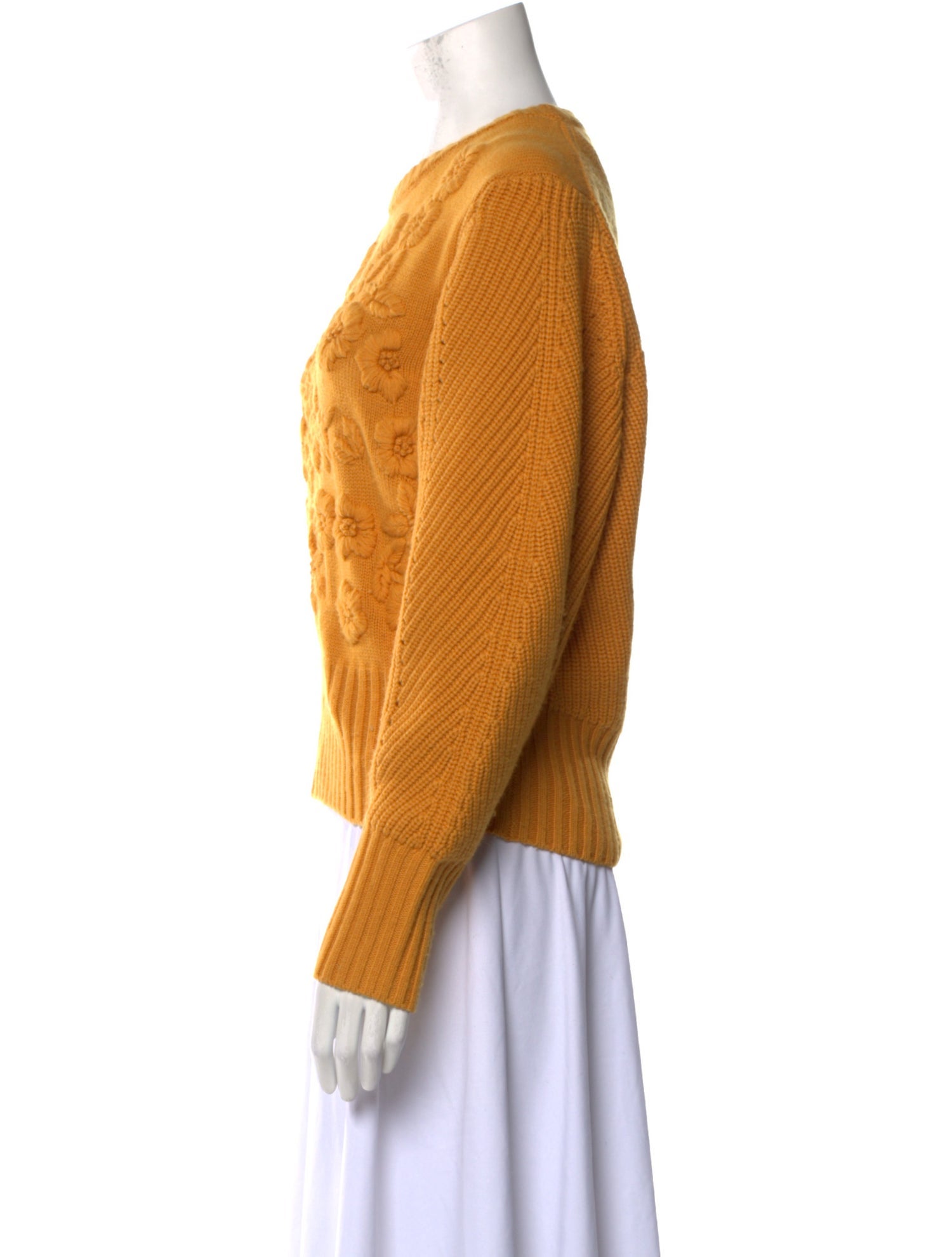 Jason Wu Merino Wool Printed Sweater - Yellow Knitwear, Clothing ...