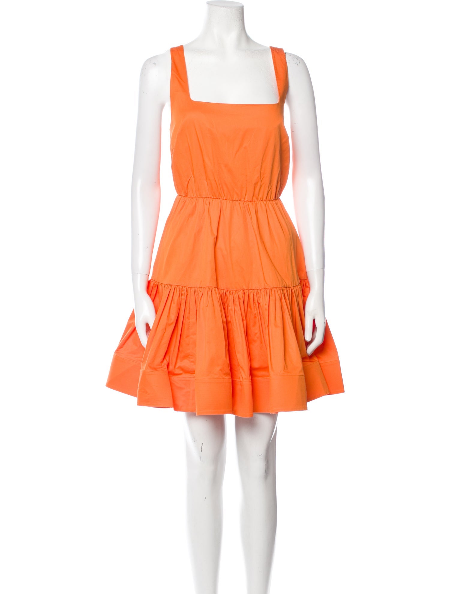 Jason Wu Square Neckline Mini Dress Orange Dresses Clothing