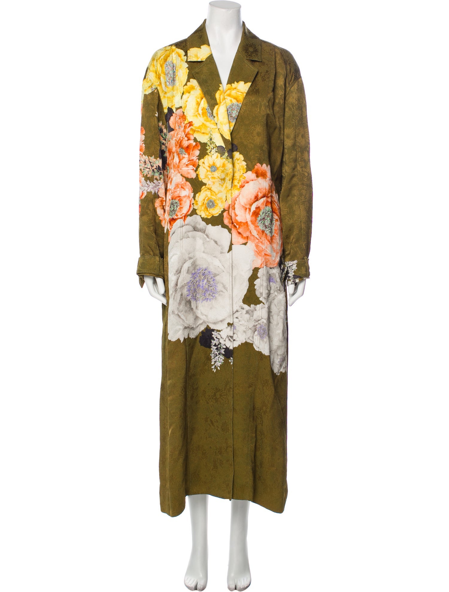 Jason Wu Collection Floral Print Trench Coat - Green Coats, Clothing ...