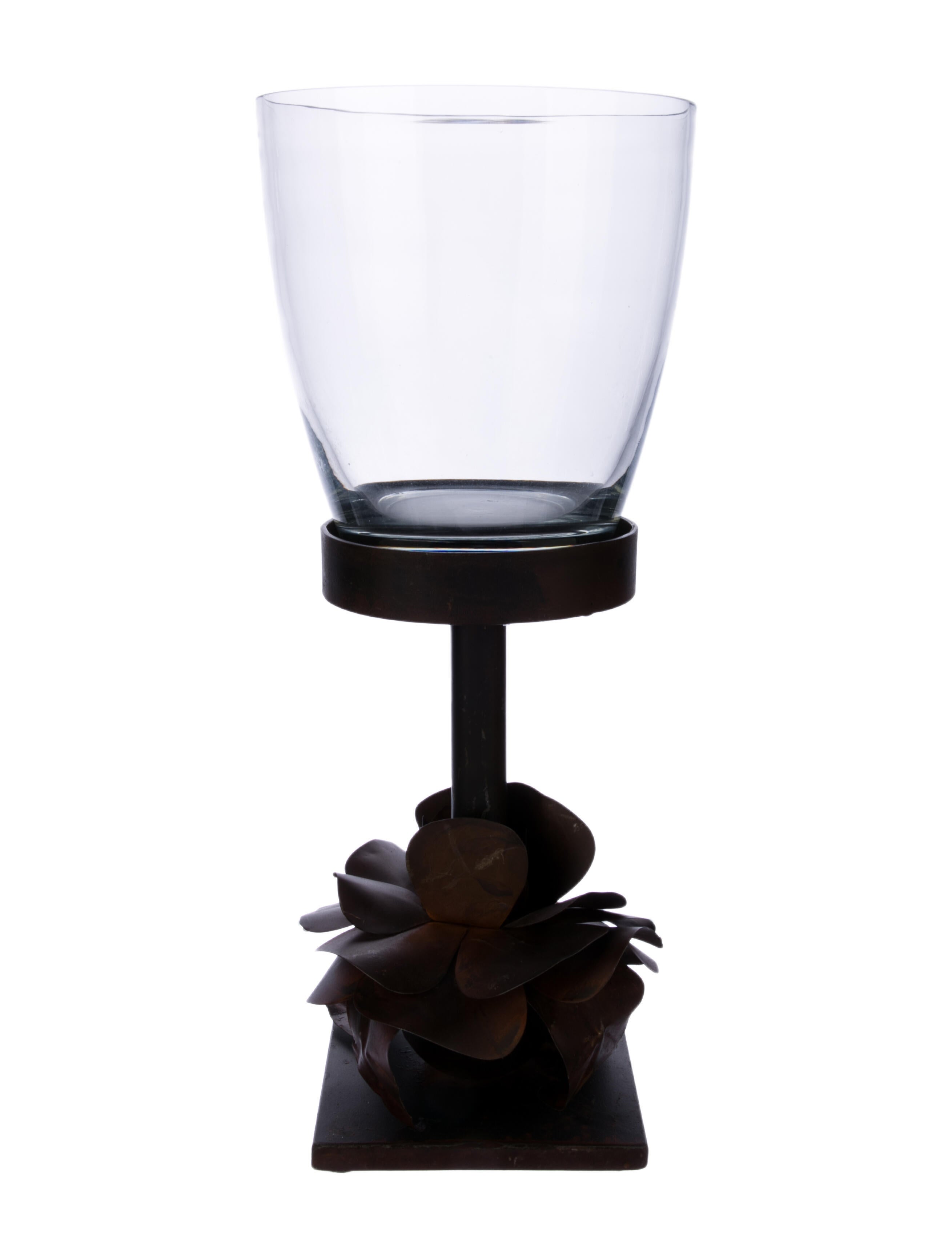 Jan Barboglio Iron Pedestal Vase - Brown Decorative Accents, Decor ...