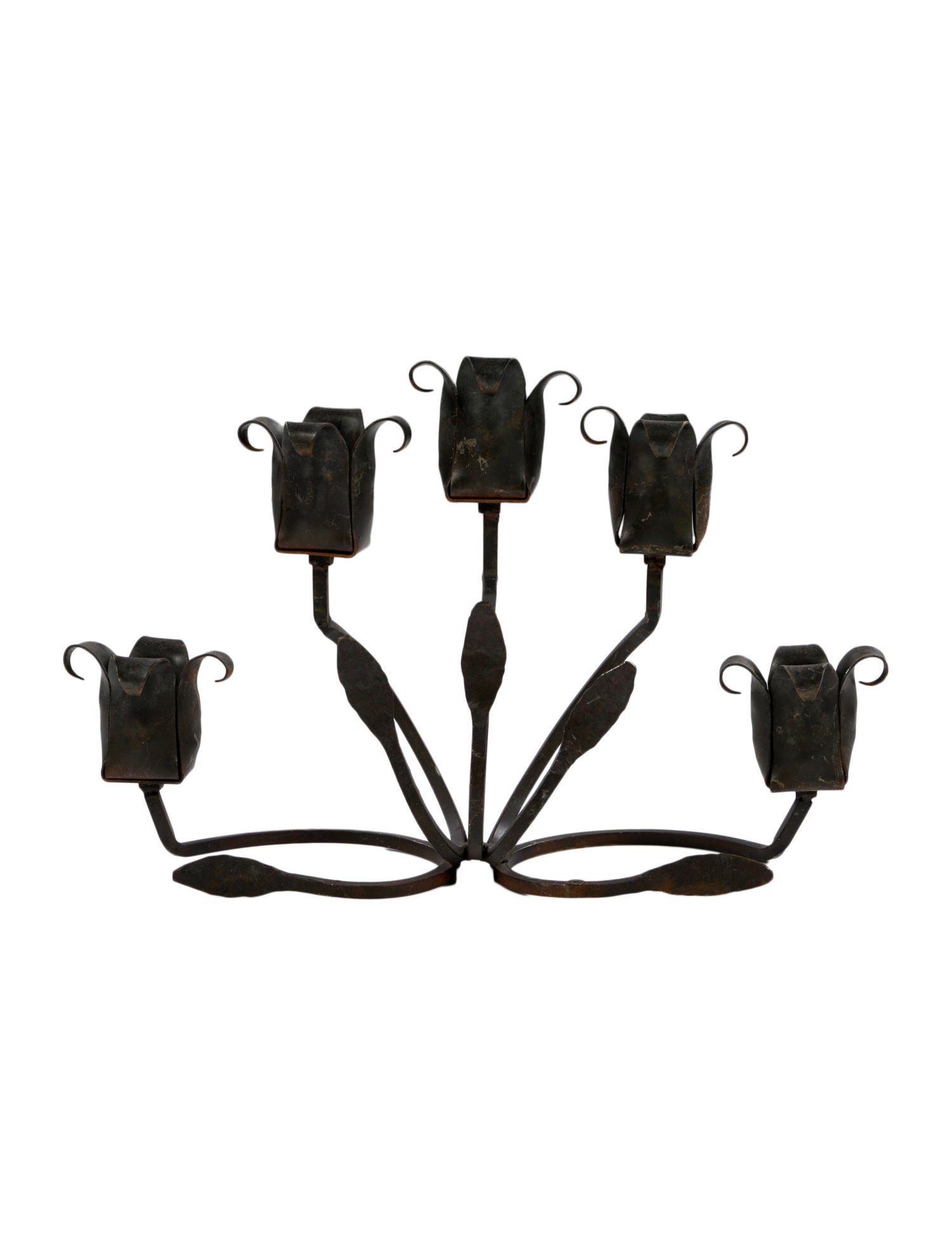 Jan Barboglio Large Iron Candle Holder - Brown Decorative Accents ...