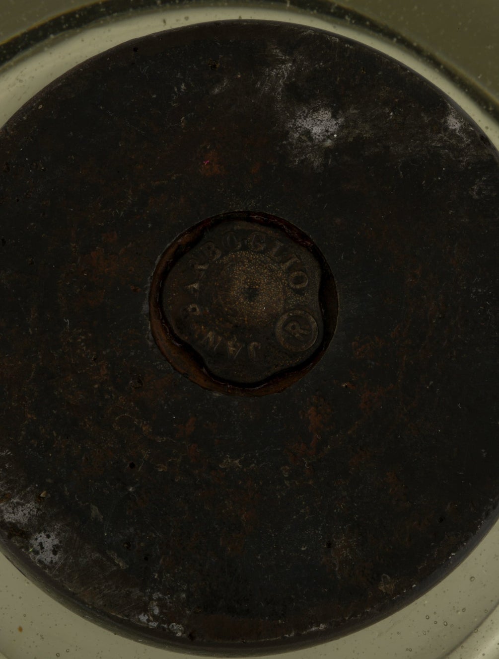 Jan Barboglio Glass Round Tray with Angel Head Lid - Clear Decorative ...