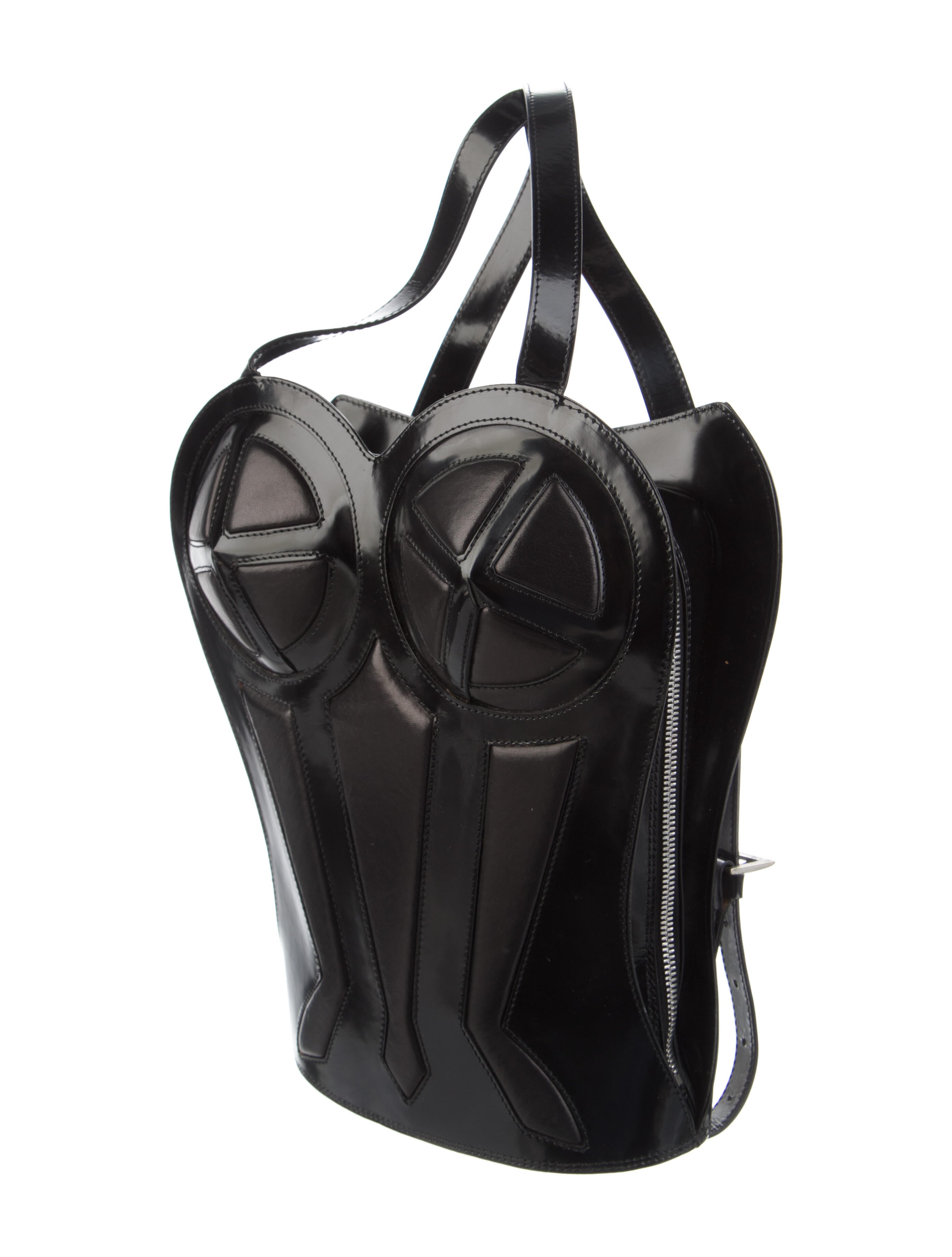 Jean Paul Gaultier Leather Corset Bustier Backpack - Black Backpacks ...