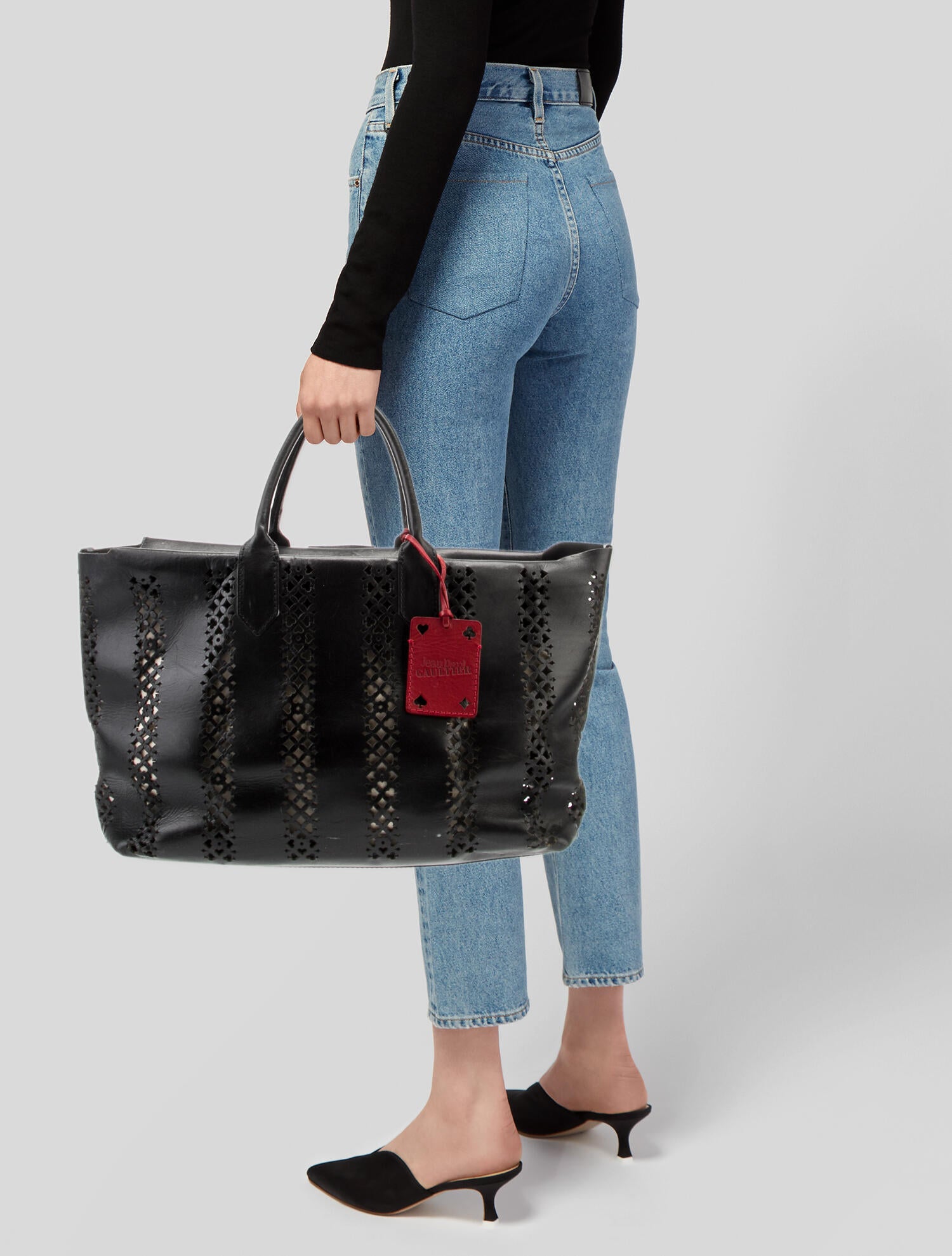 Jean Paul Gaultier Vintage 2000s Leather Laser-Cut Weekender Bag ...