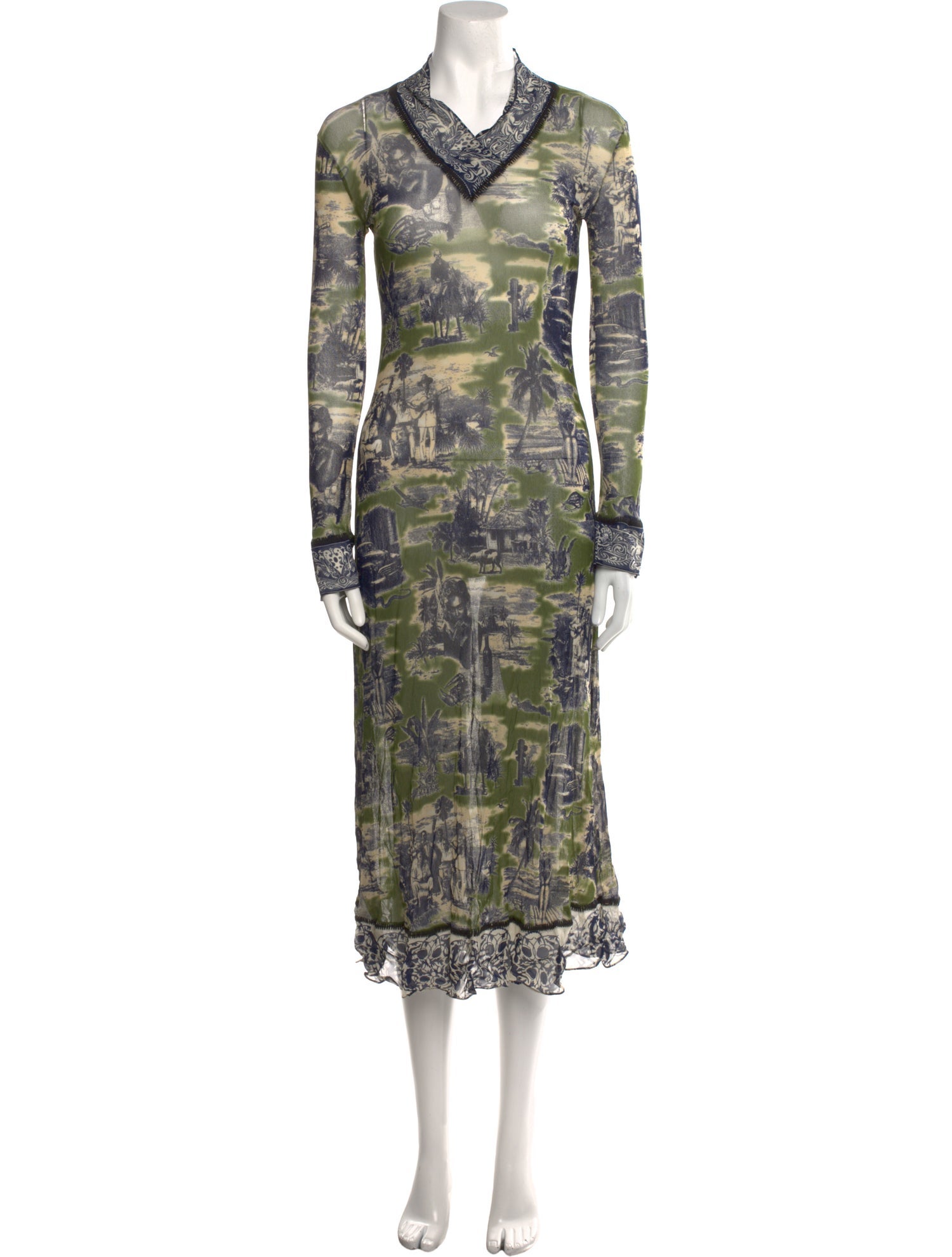 Jean Paul Gaultier Classique Vintage Long Dress - Green Dresses ...