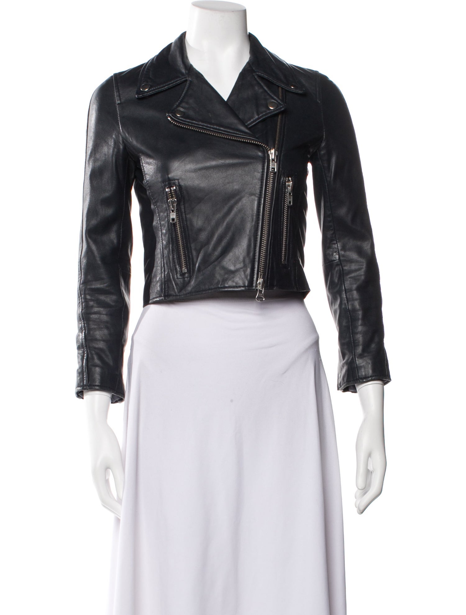 Jennifer Meyer Leather Biker Jacket - Black Jackets, Clothing ...