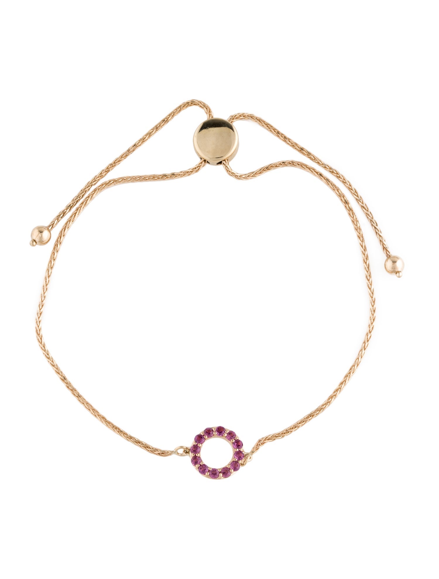 Bracelet 14K Multi Stone Station Bracelet with Adjustable Stations ...