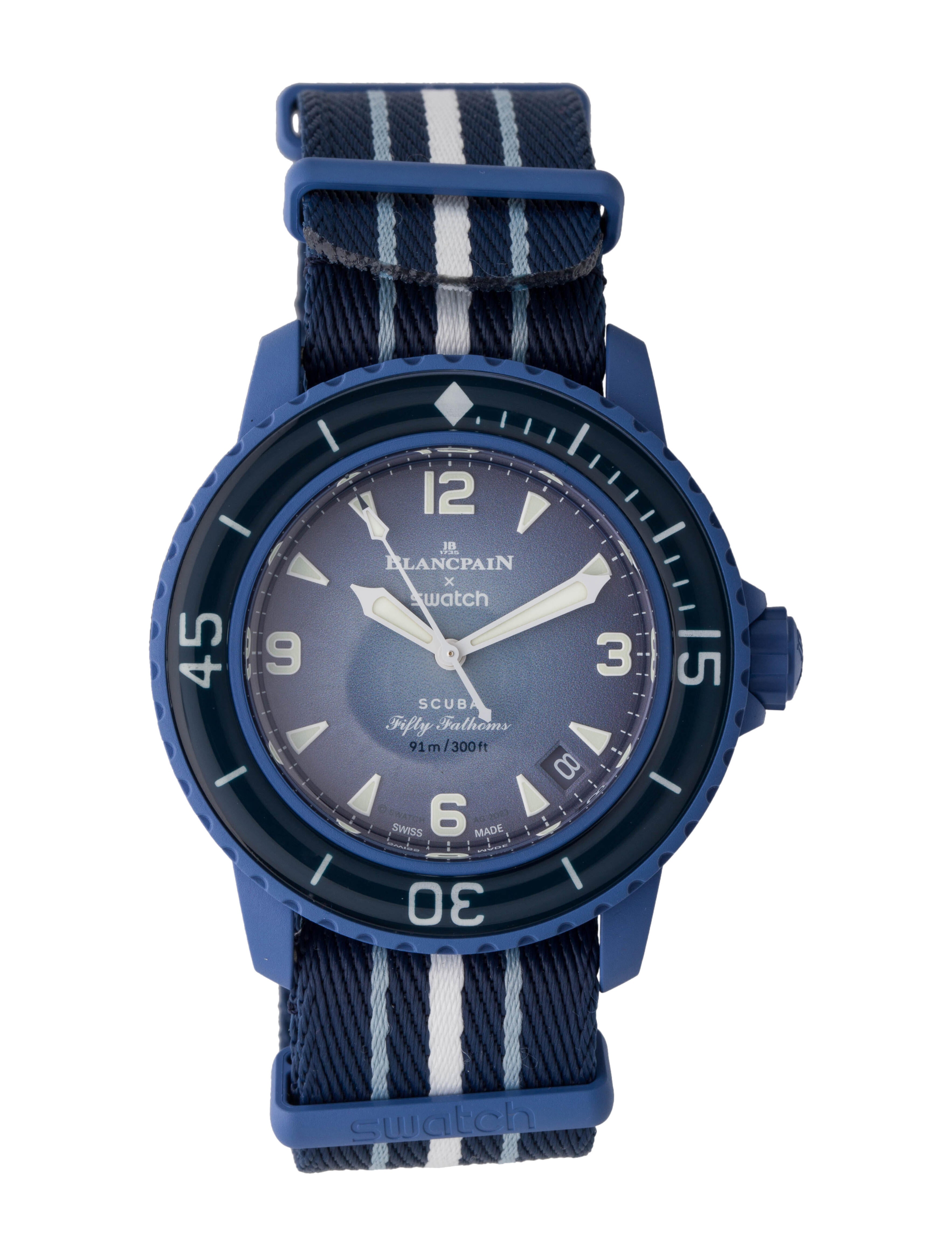 Blancpain X Swatch "Atlantic Ocean" Scuba Fifty-Fathoms Watch ...