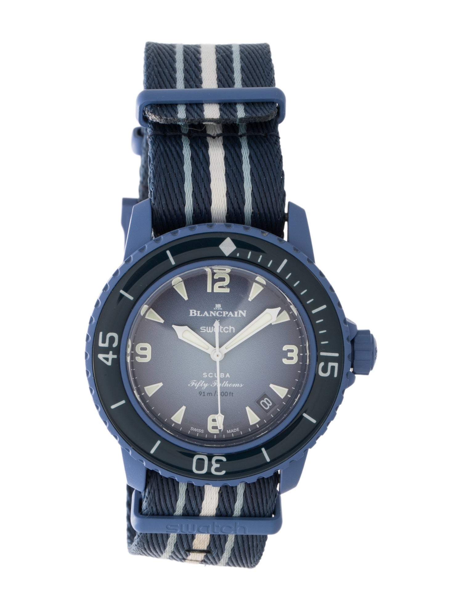 Blancpain X Swatch "Atlantic Ocean" Scuba Fifty-Fathoms Watch ...