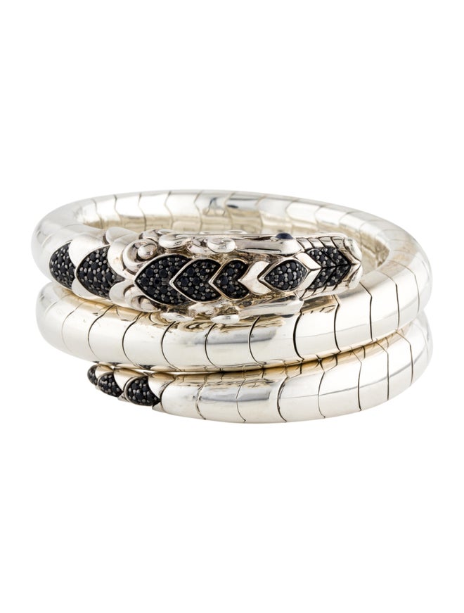 John Hardy Spinel & Sapphire Naga Double Coil Bracelet - Sterling ...