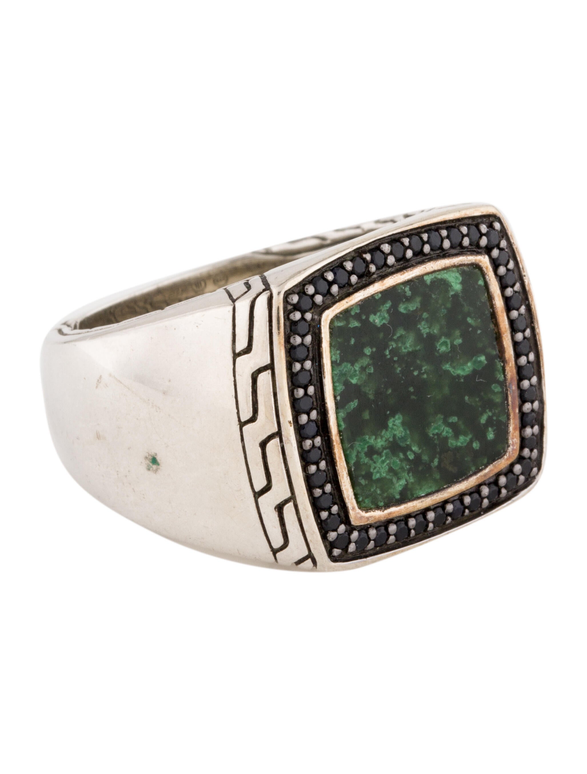 John Hardy Nephrite & Sapphire Signet Ring - Cocktail Ring, Rings ...