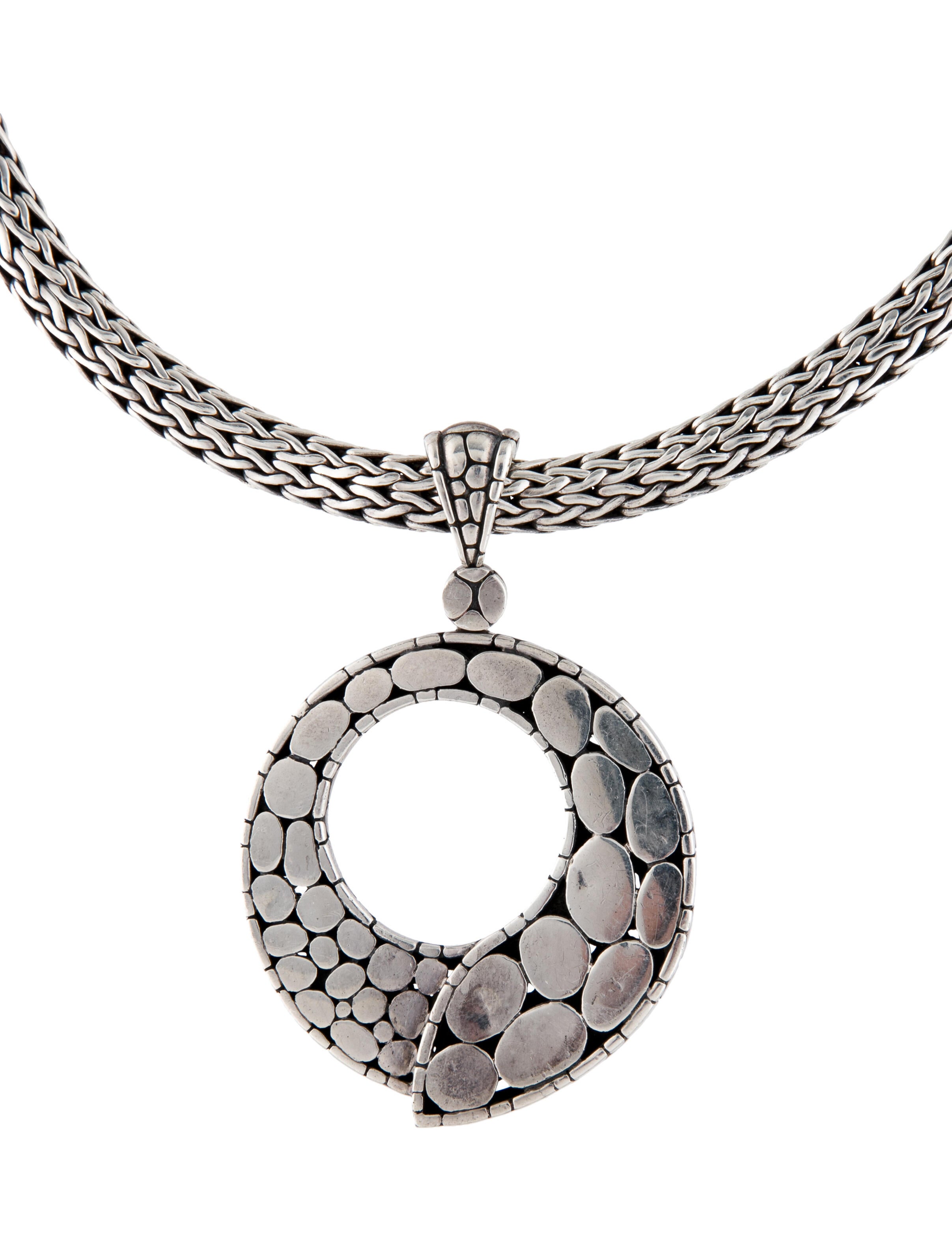 John Hardy Kali Pebble Circle Pendant Necklace - Sterling Silver ...