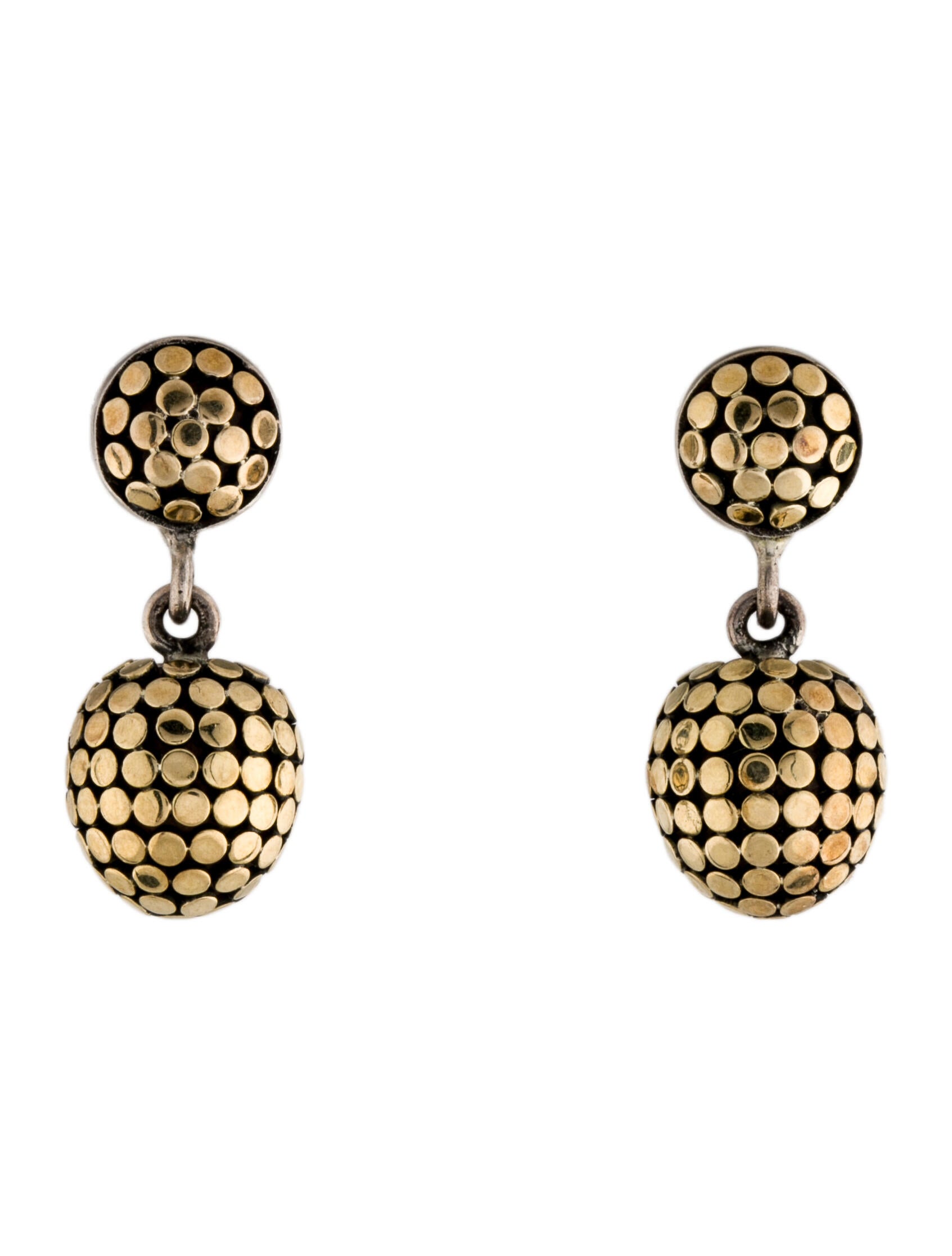 John Hardy Rose Quartz & Pink Tourmaline Batu Bedeg Drop Earrings w ...