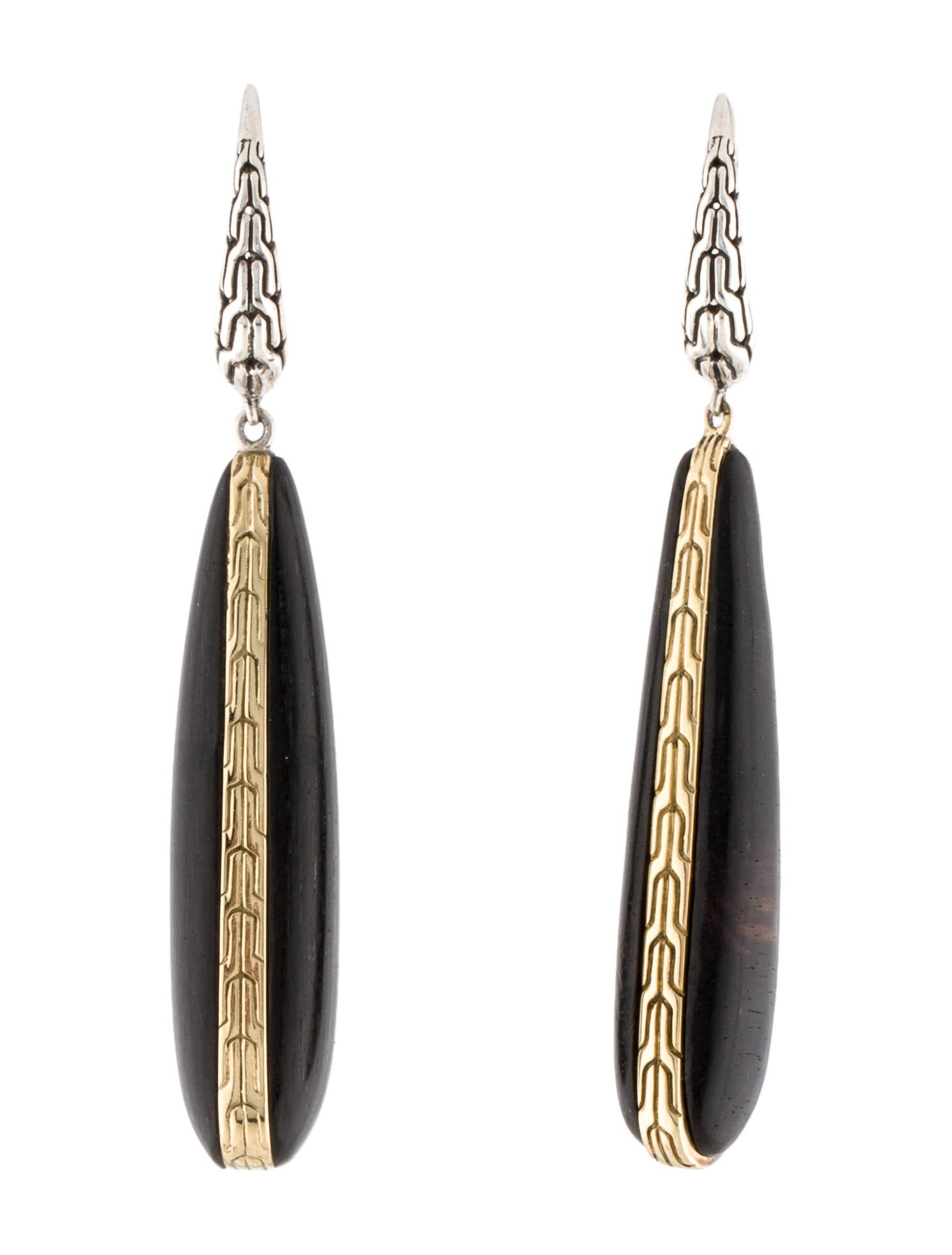 John Hardy Rose Quartz & Pink Tourmaline Batu Bedeg Drop Earrings w ...