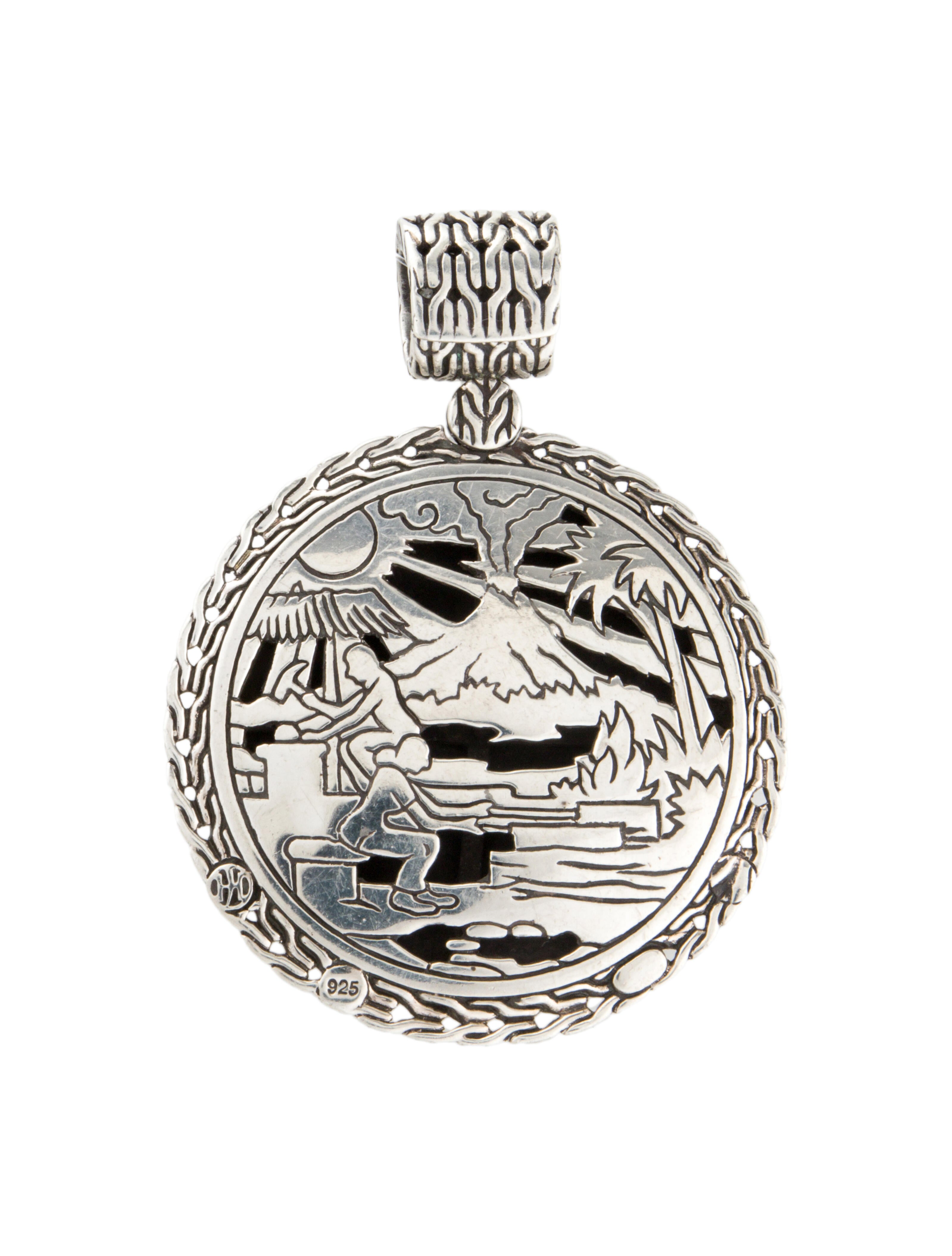 John Hardy Palu Hammered Pendant - Sterling Silver Pendant, Brooches ...