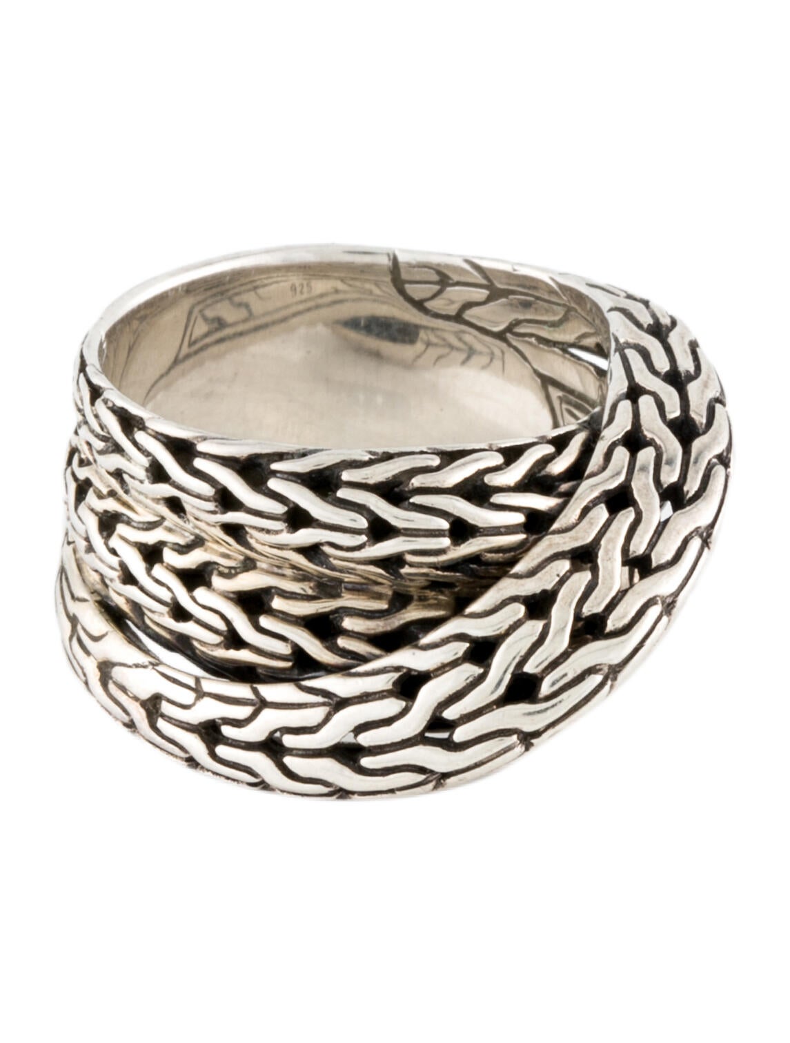 John Hardy Dot Nuansa Large Flat Hoop Earrings - Silver-Tone Metal Hoop ...