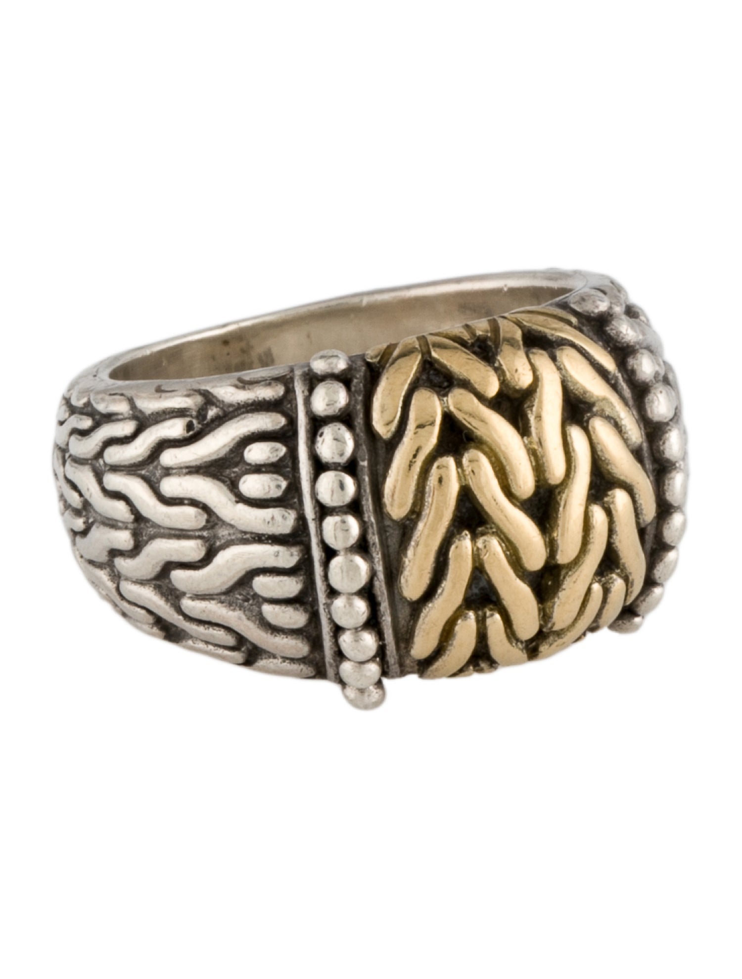 John Hardy Vintage Classic Chain Ring - 18K Yellow Gold Band, Rings ...