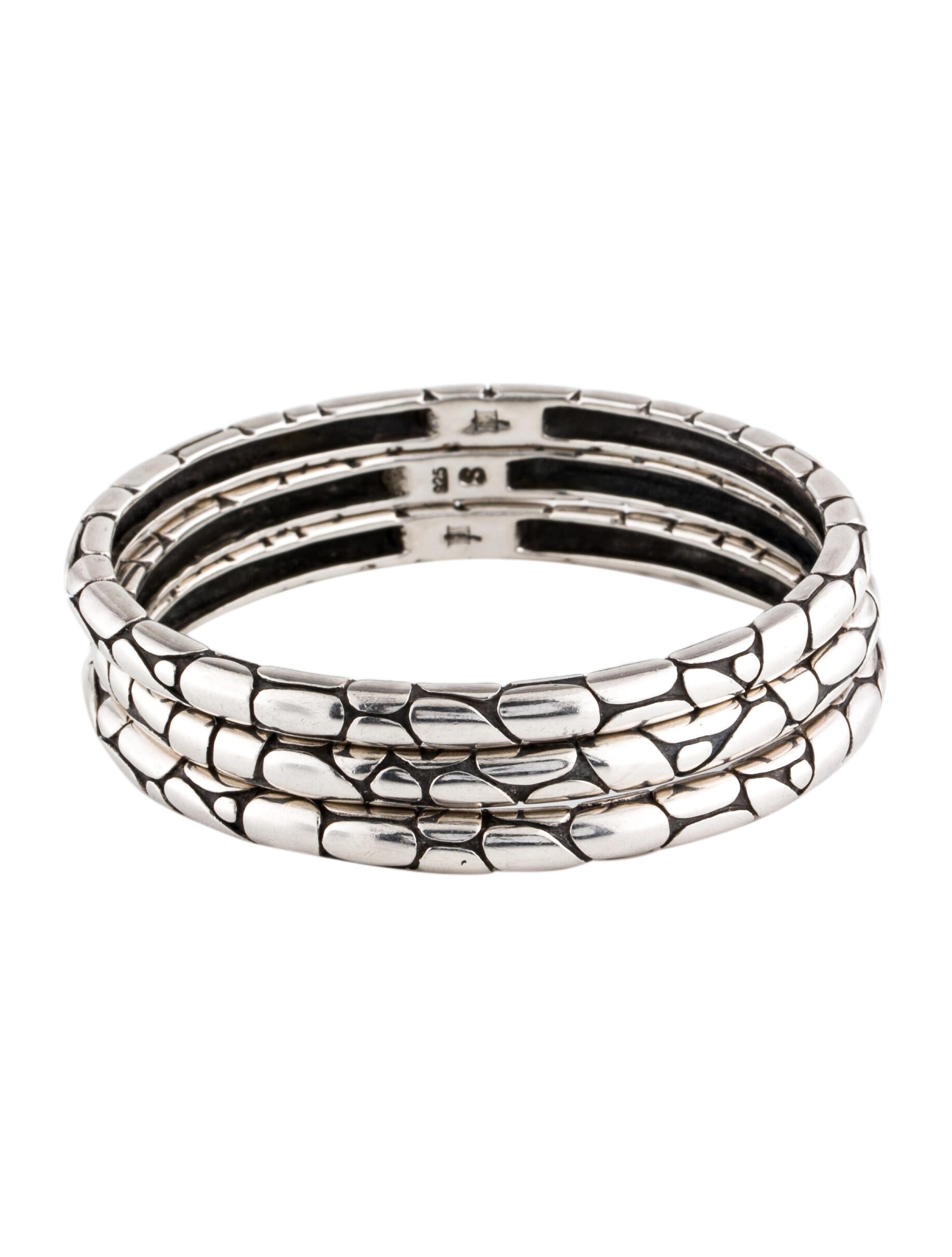 John Hardy Kali Slim Bangle Set - Sterling Silver Bangle, Bracelets ...