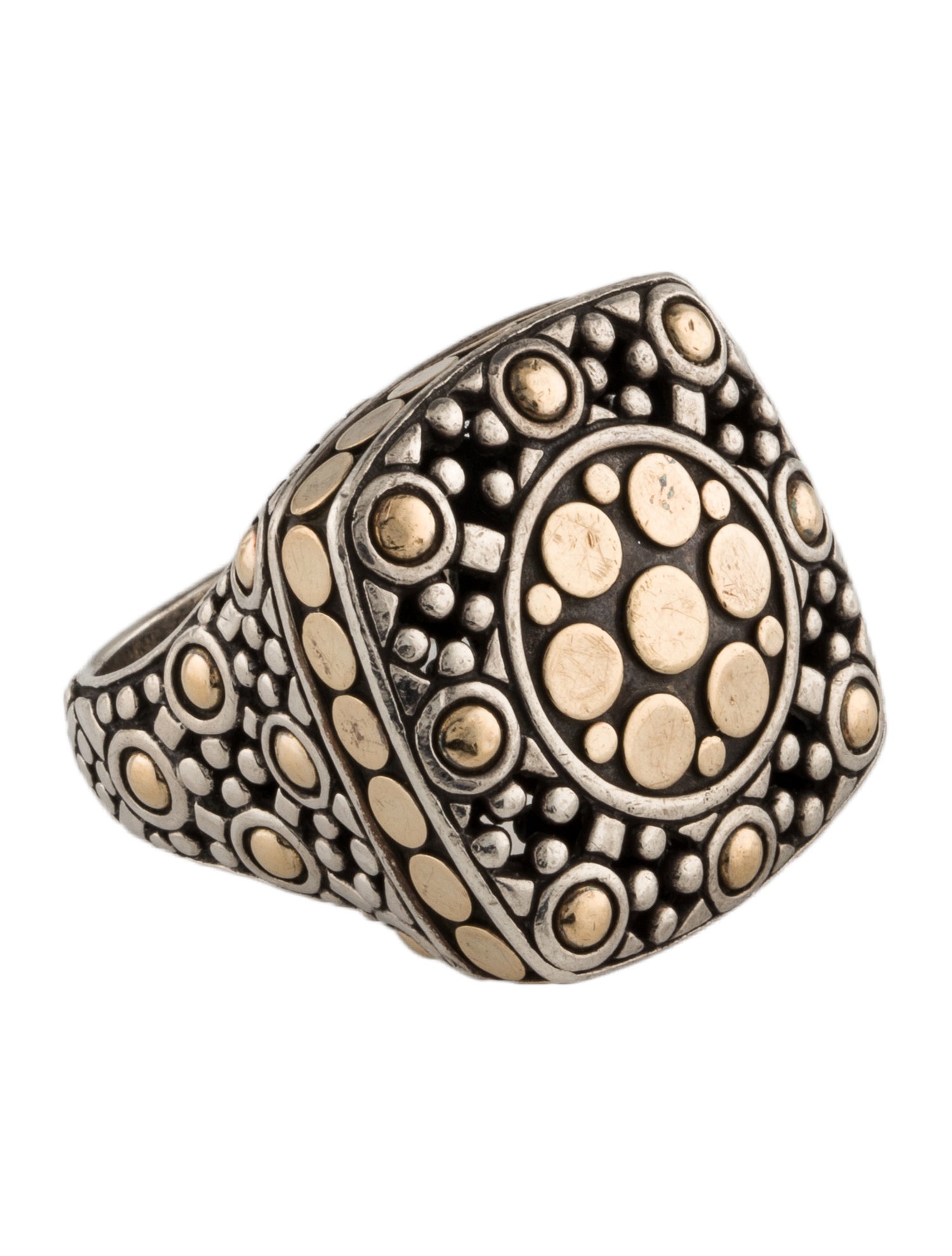 Stephen Dweck Mother of Pearl & Carved Quartz Cocktail Ring - Sterling ...